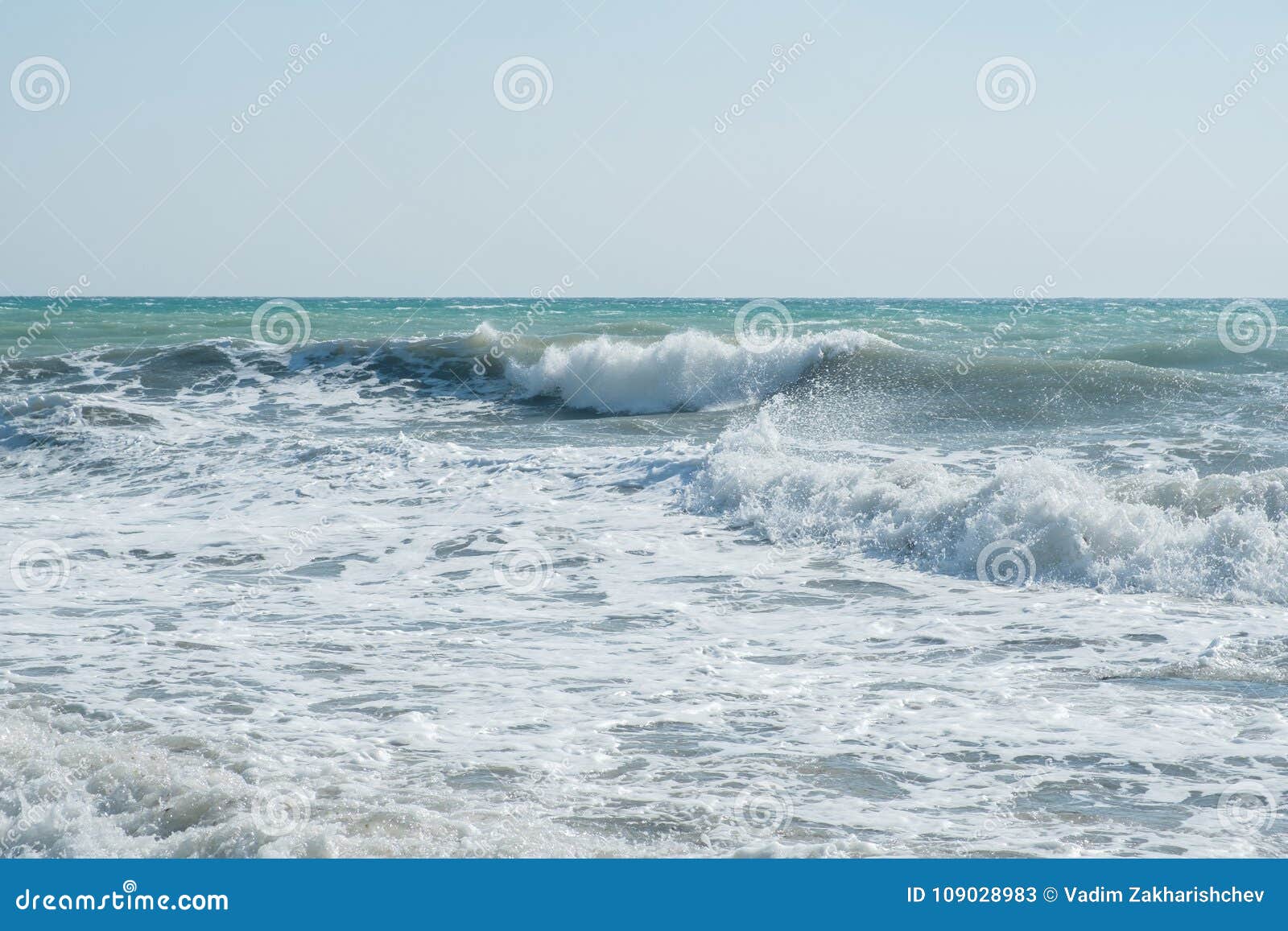 Waves Rolling on the Sea To the Shore. Big Wave Stock Image - Image of ...