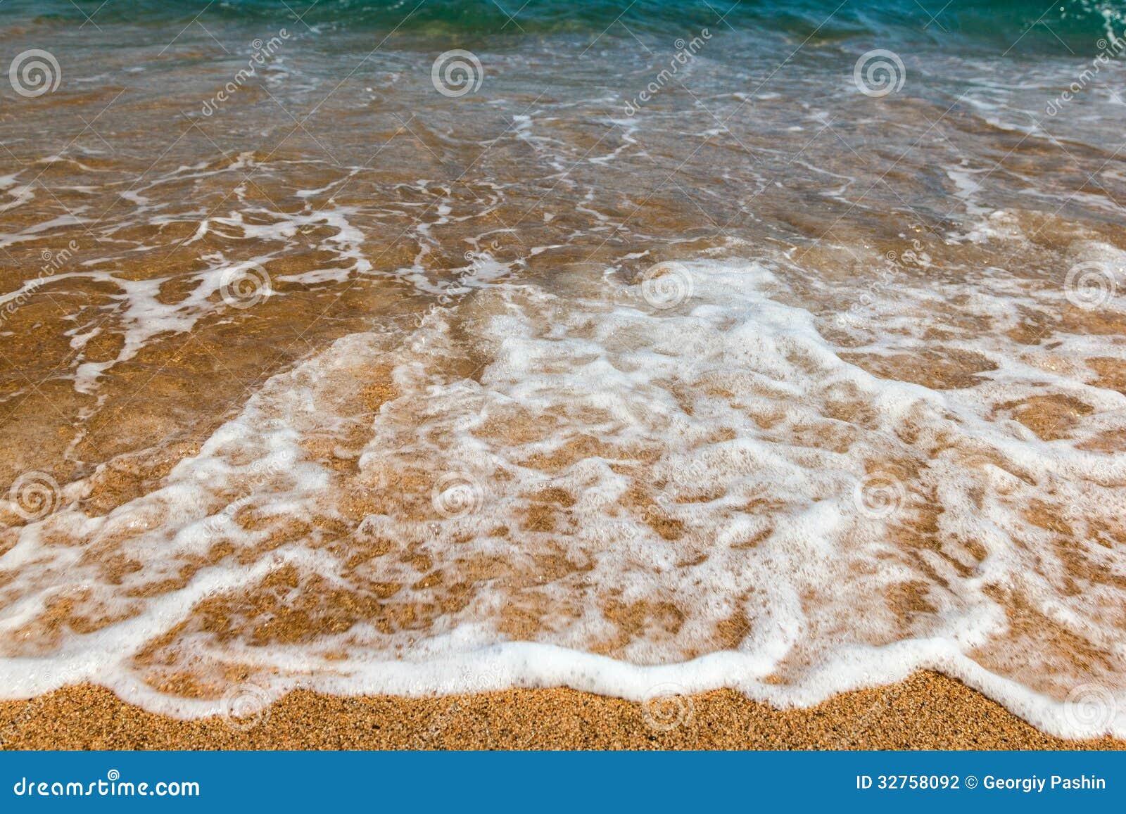 Waves on a sandy beach stock photo. Image of outdoors - 32758092