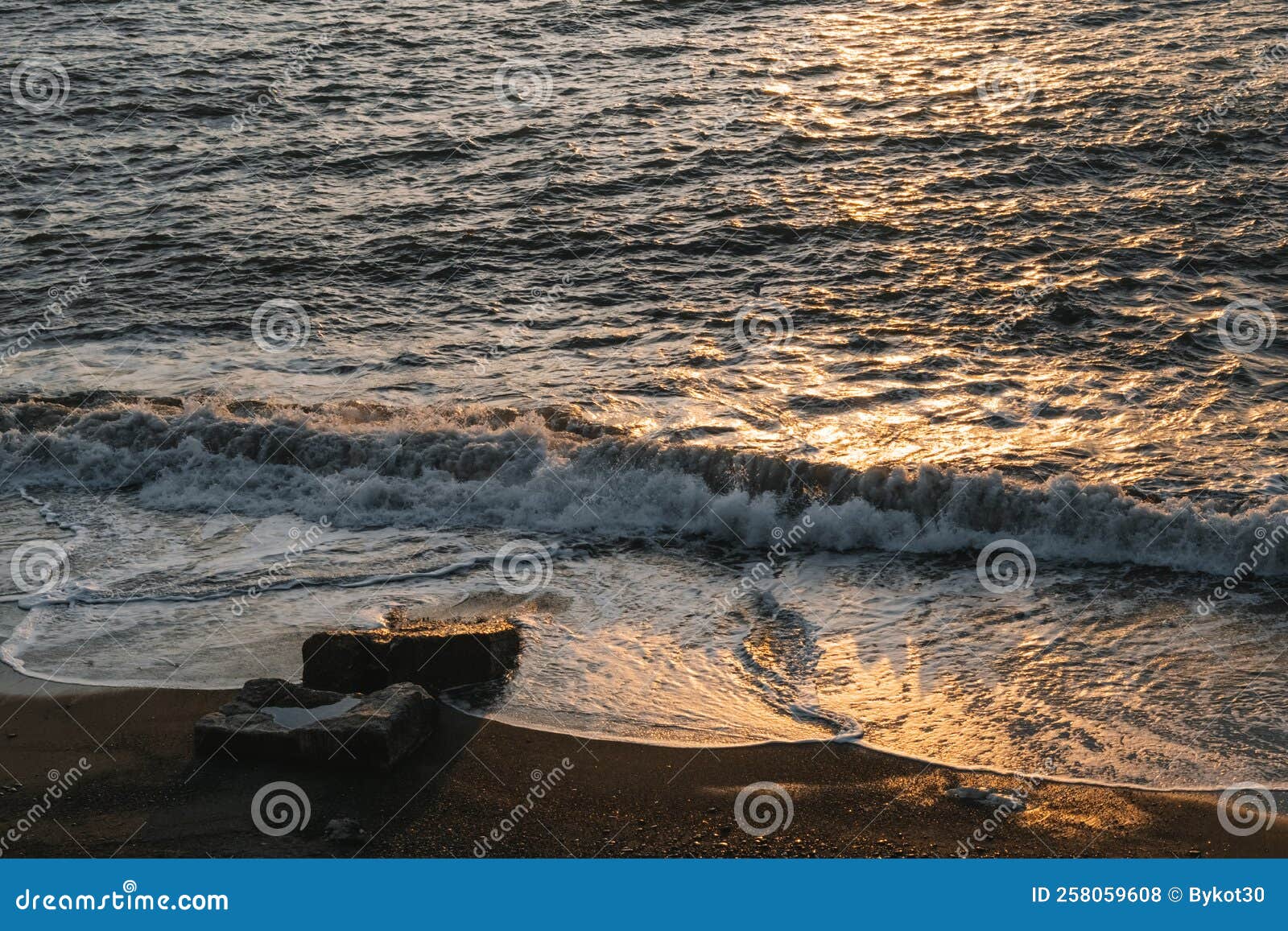 Waves on the Sea Shore. Rest on the Sea Stock Photo - Image of wave ...