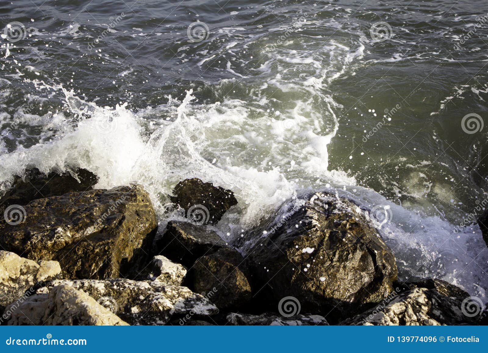 Colliding Waves Royalty-Free Illustration | CartoonDealer.com #223490625