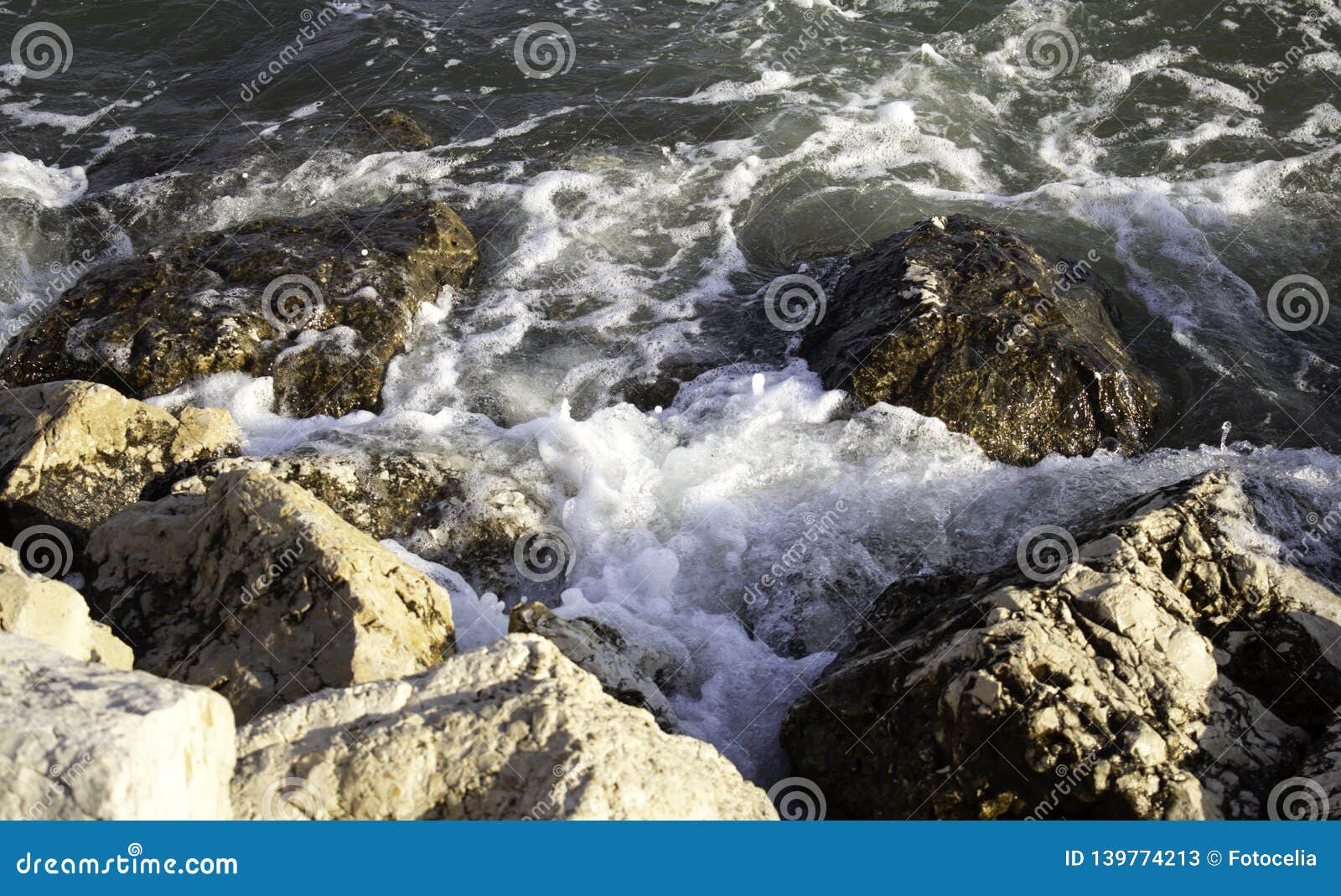 Waves in the sea stock illustration. Illustration of beach - 139774213