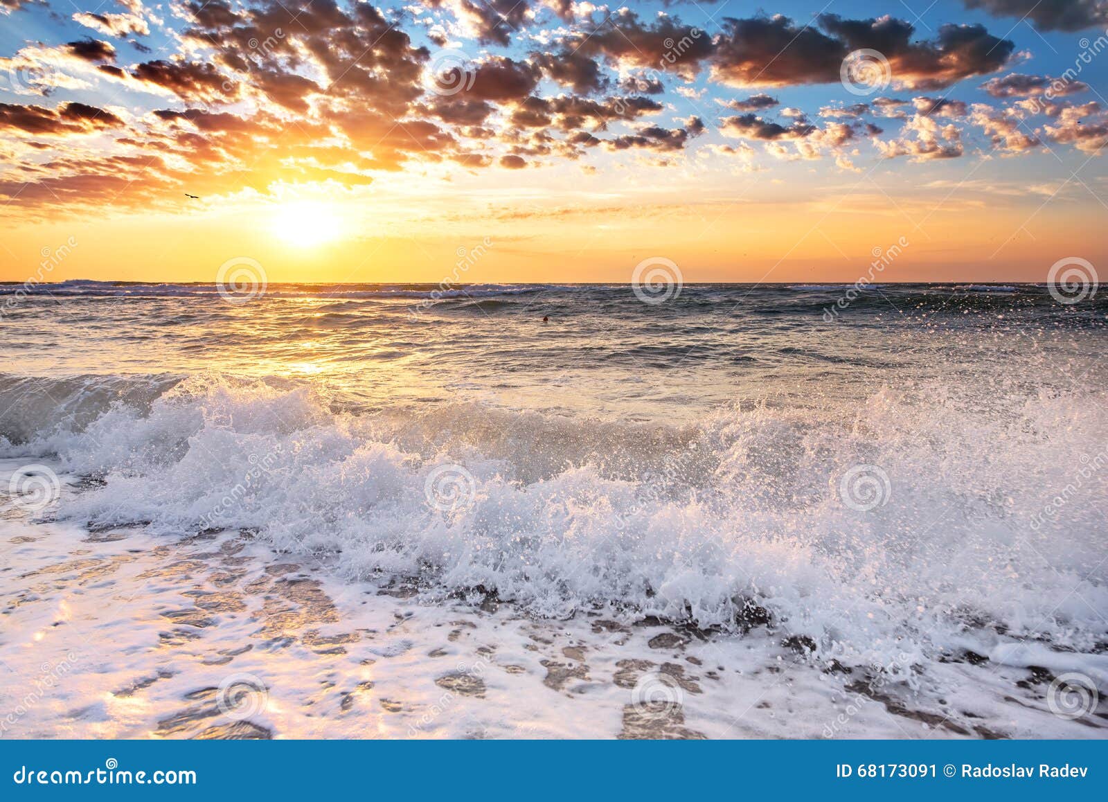 Waves of the Sea with Sea Foam. Stock Image - Image of shore, motion ...