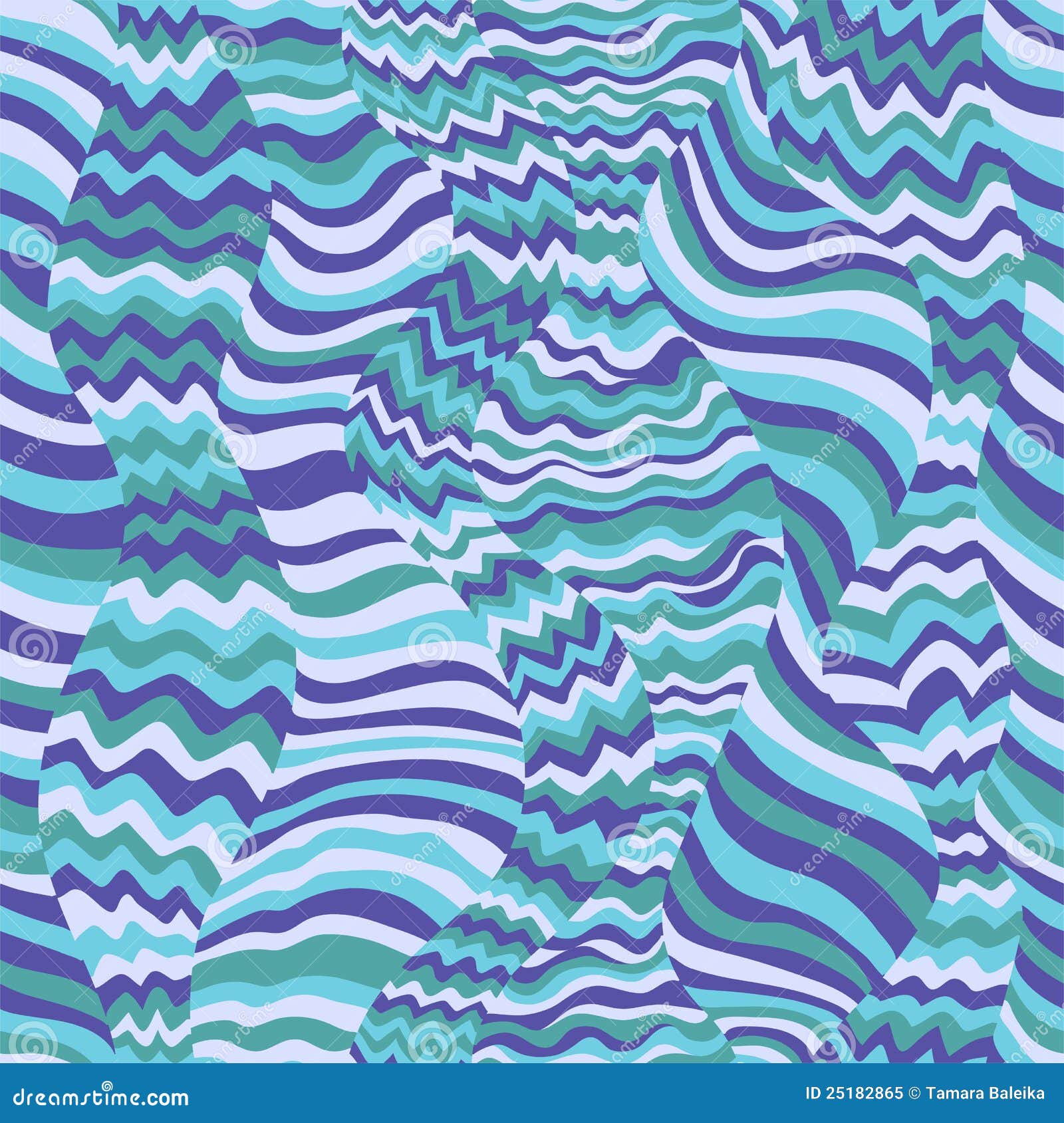 Waves Seamless Pattern. Greek Vector Ornamental 3d Background. Ornate ...