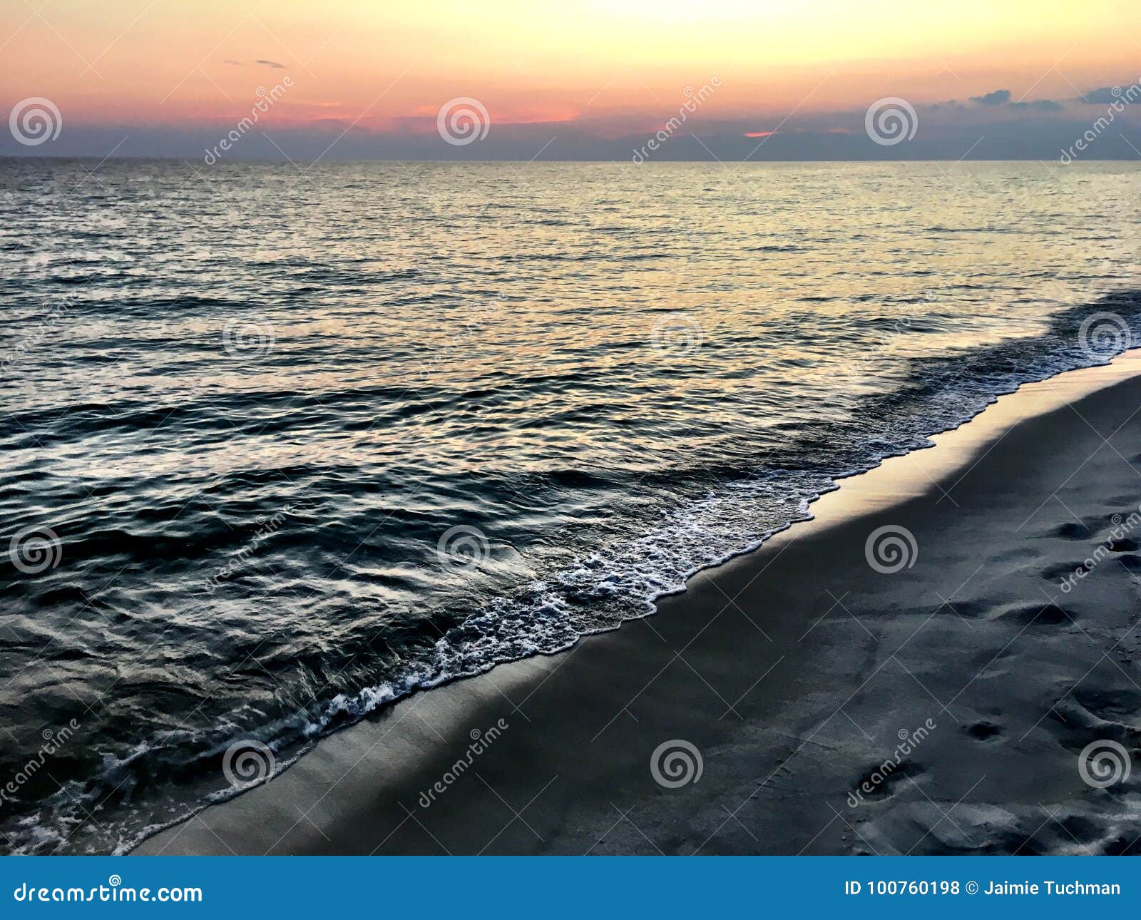 Waves on the Shore of the Beach Stock Photo - Image of blue, ocean ...