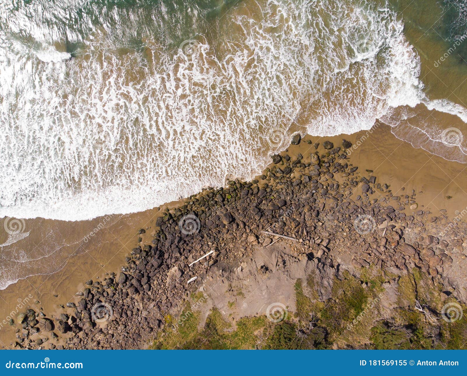 Waves on the Shore of the Pacific Ocean, Cliffs Beach and Water, Top ...