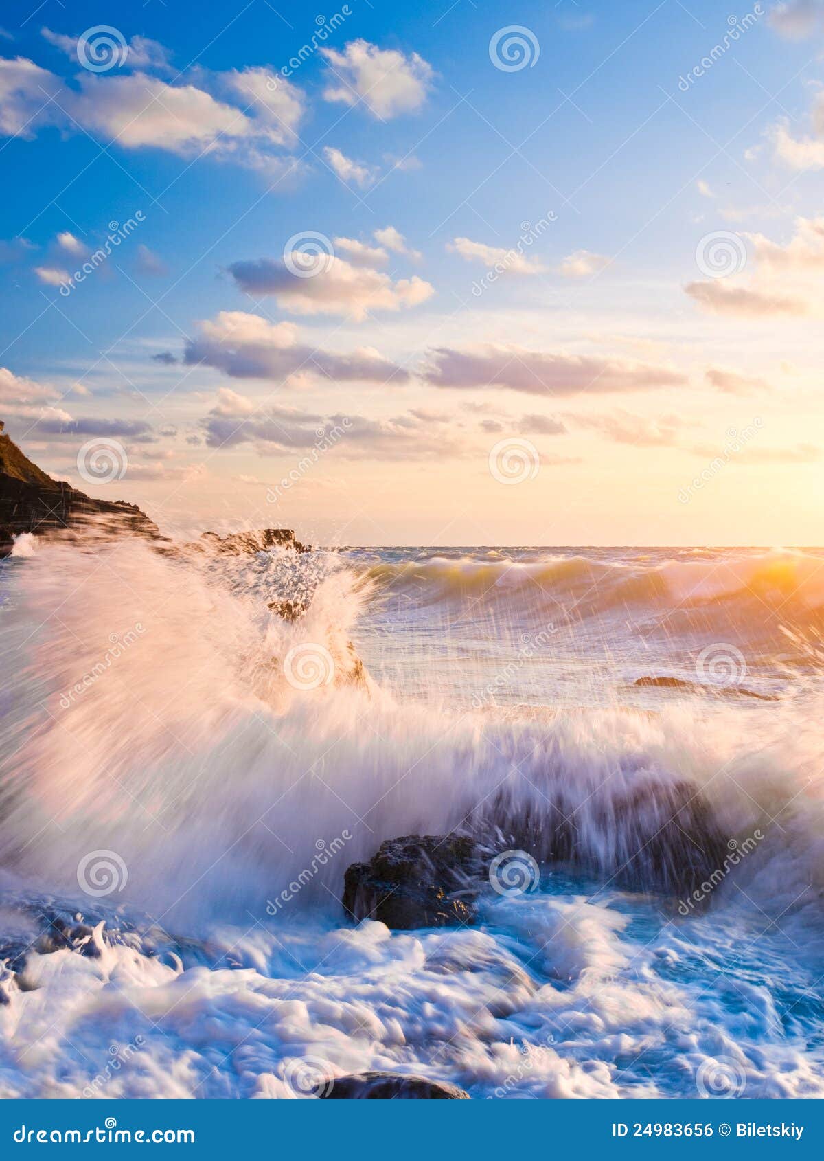 Waves and sky stock photo. Image of natural, bright, colorful - 24983656