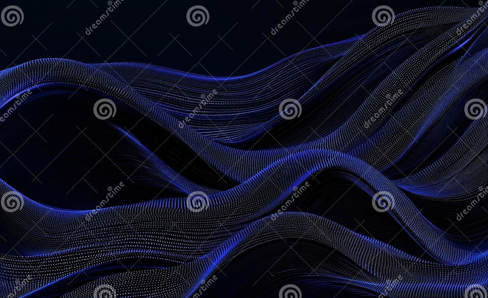 Waves of Software Programming. Large-scale Binary Data Stock Illustration - Illustration of ...