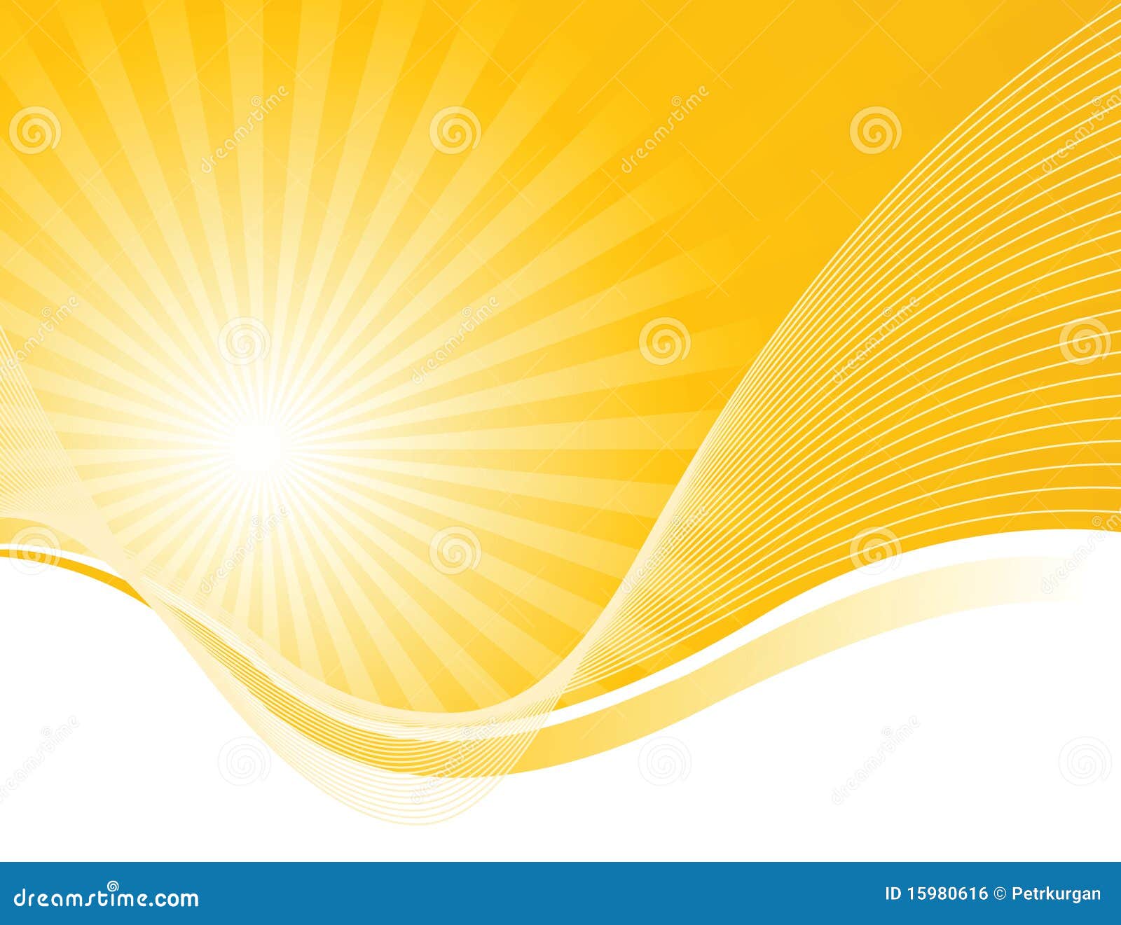 Waves and solar beams stock vector. Illustration of daybreak - 15980616