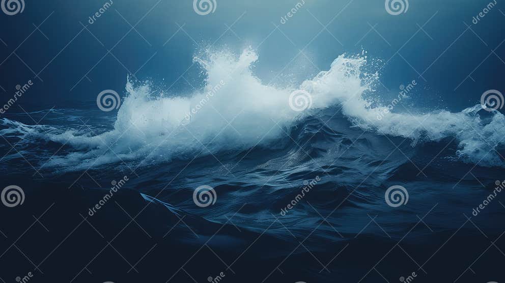 Waves solid dark blue stock illustration. Illustration of marine ...