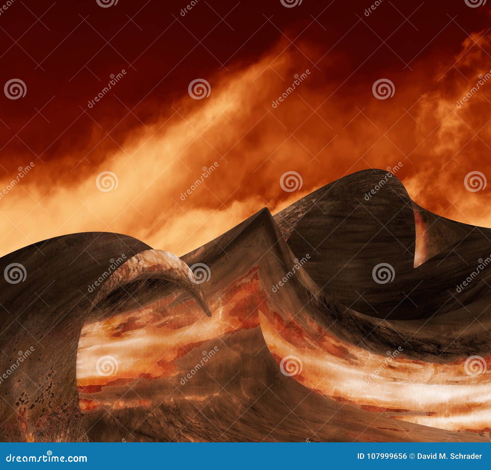 Metal Waves of Hell stock illustration. Illustration of fantasy - 107999656