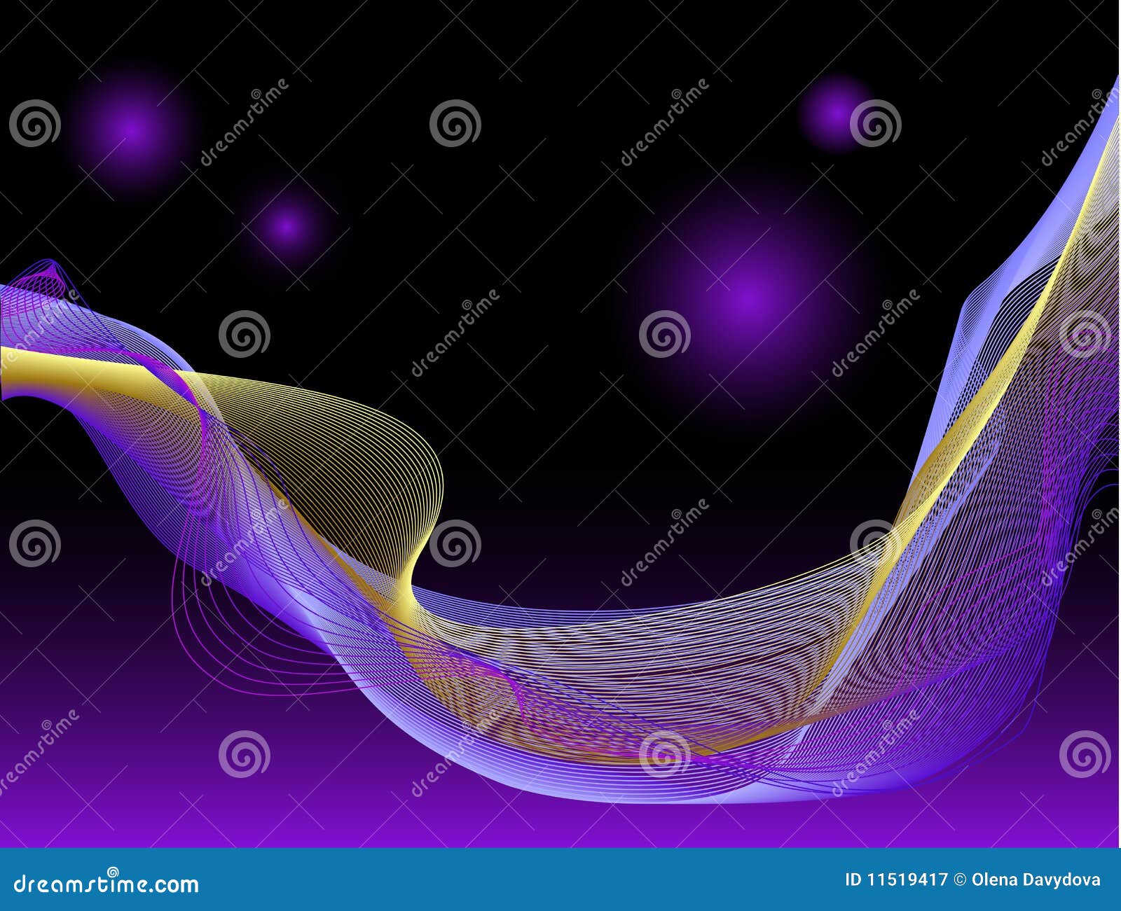 Waves in space stock vector. Illustration of abstract - 11519417