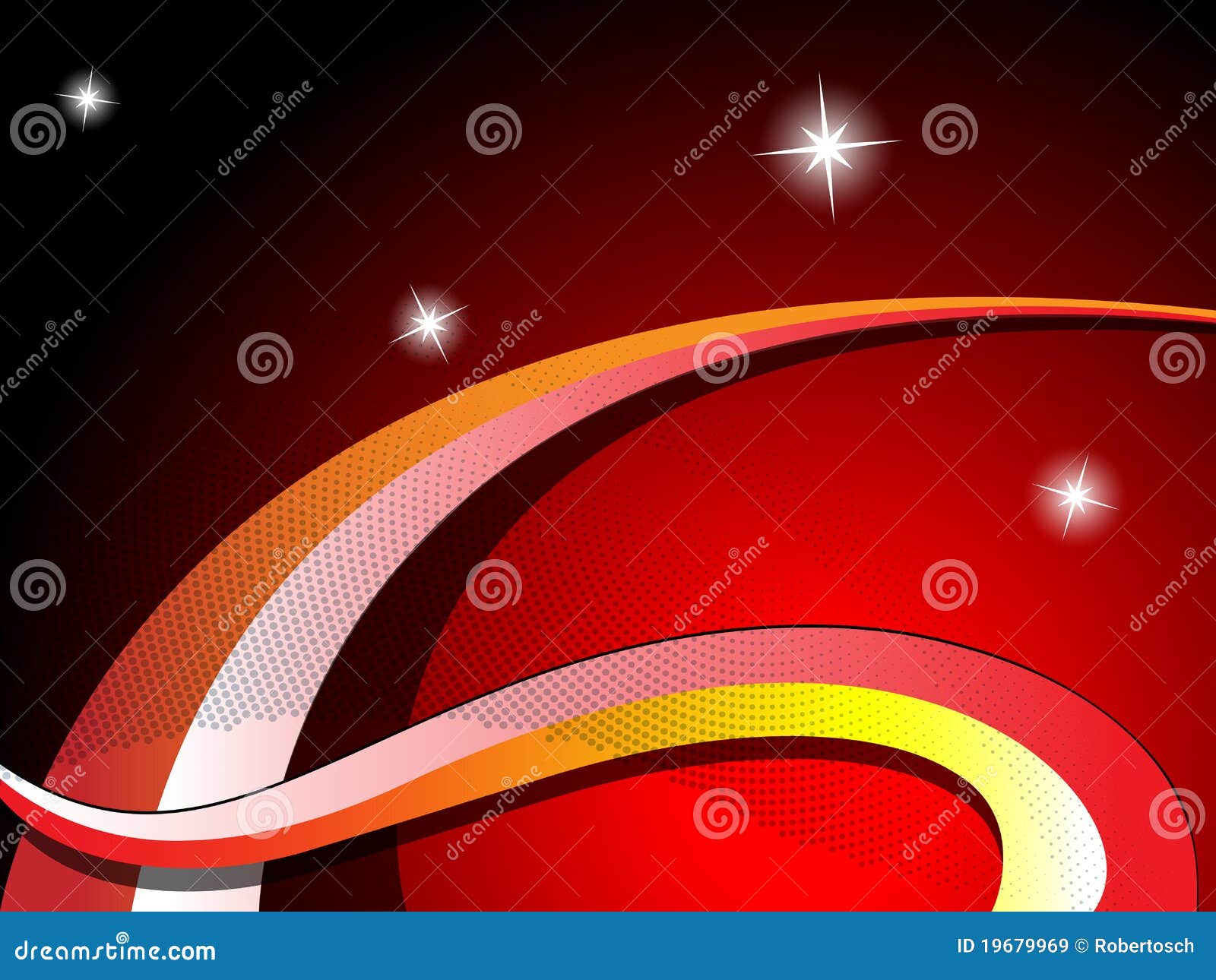 Waves and stars background stock vector. Illustration of dots - 19679969