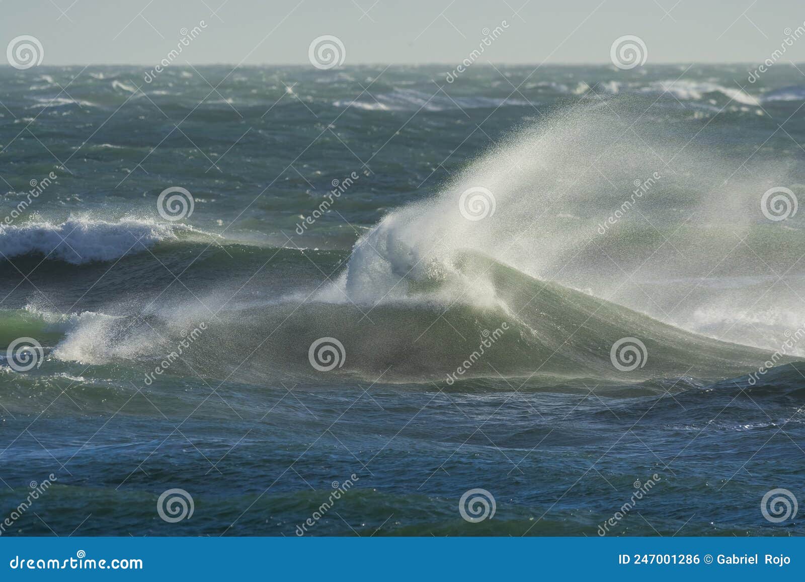 Waves with Strong Wind after a Storm, Stock Photo - Image of high ...