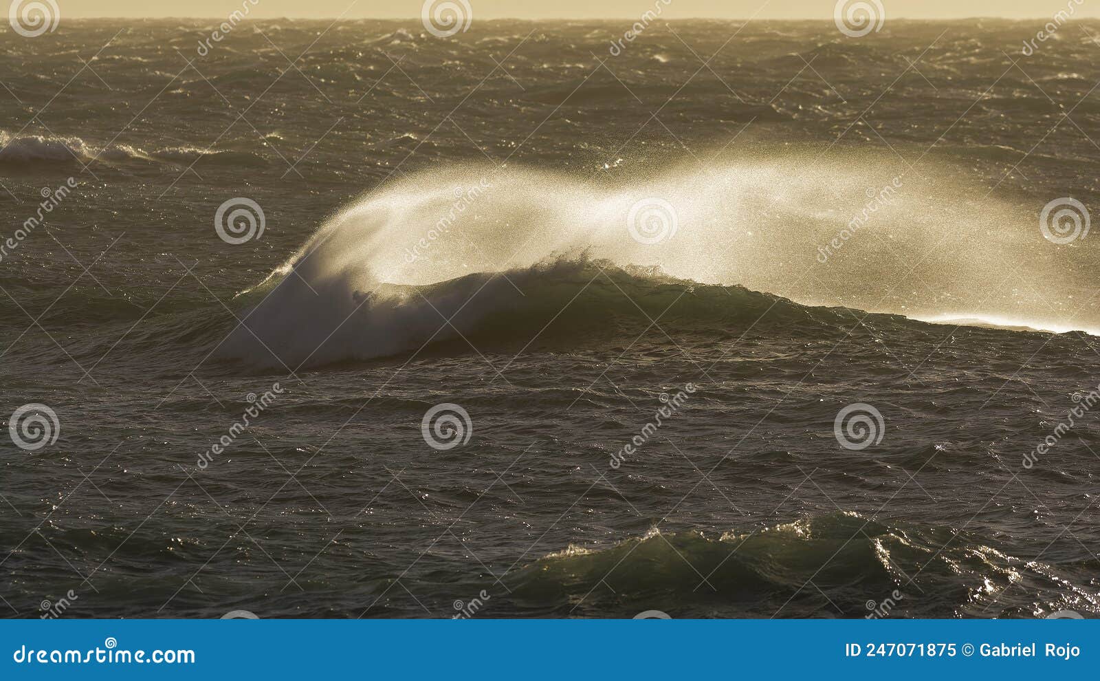 Waves with Strong Wind after a Storm, Stock Image - Image of ...