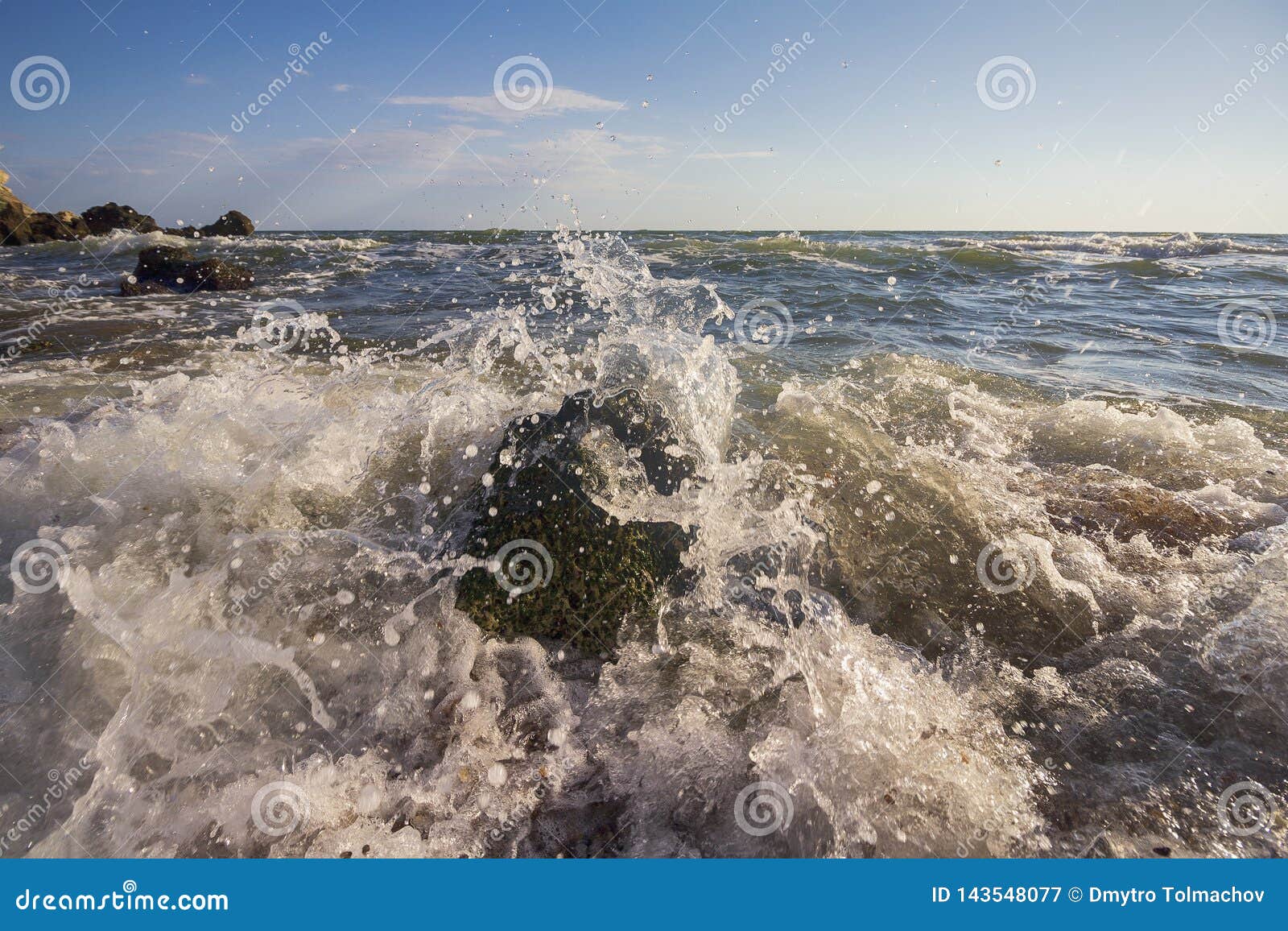 Waves Stumble Across Rocks on the Coast Stock Image - Image of scenic ...