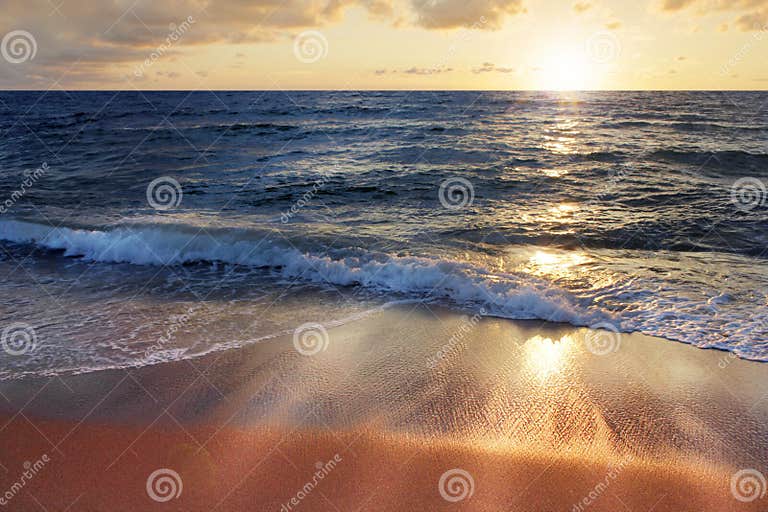 Waves at sunset stock image. Image of sunset, powerful - 16070671