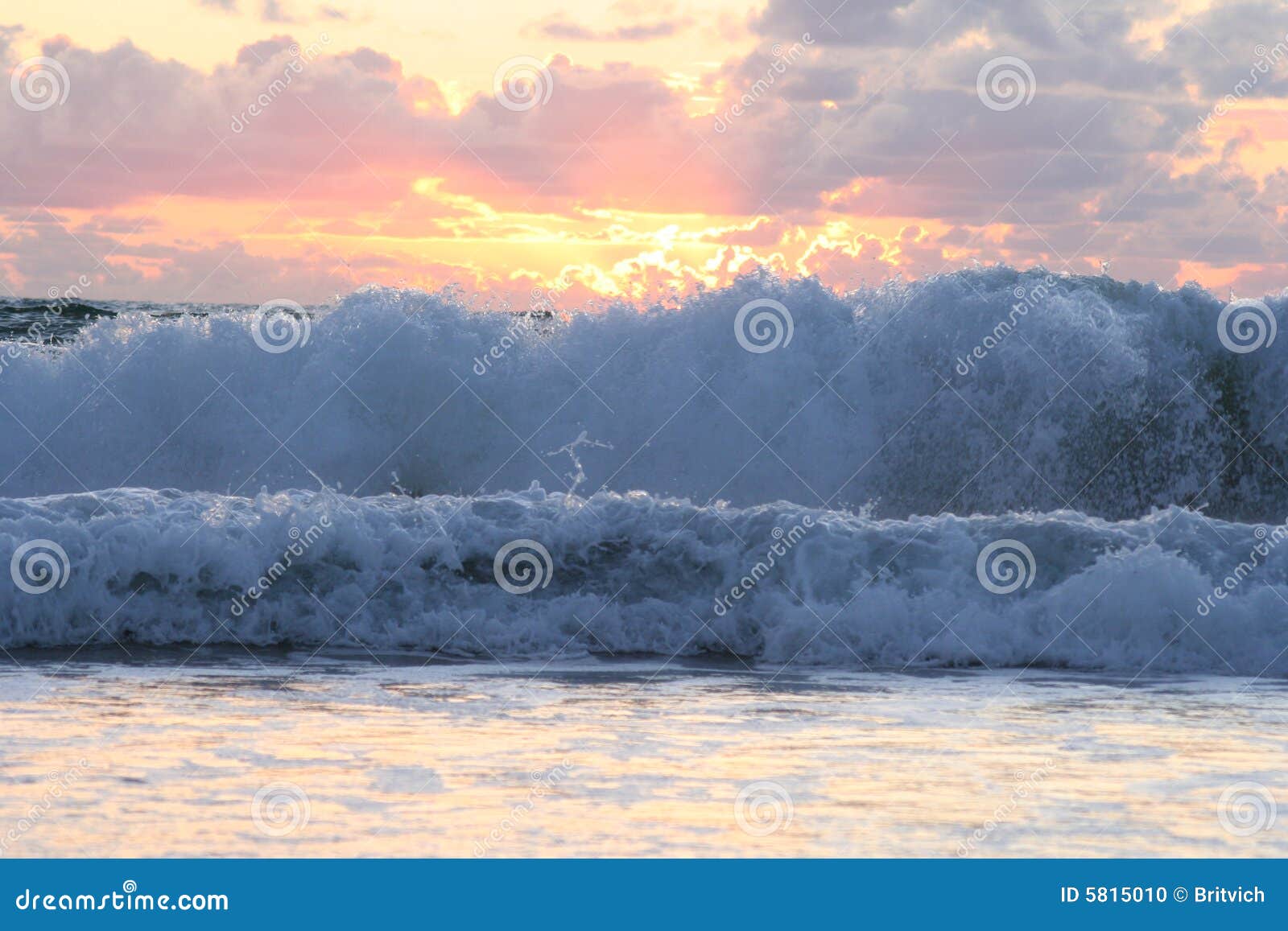Waves in sunset stock photo. Image of water, cloudscape - 5815010