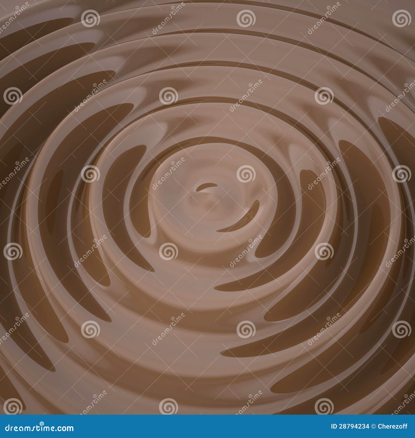 Waves on the Surface of the Chocolate Stock Illustration - Illustration ...