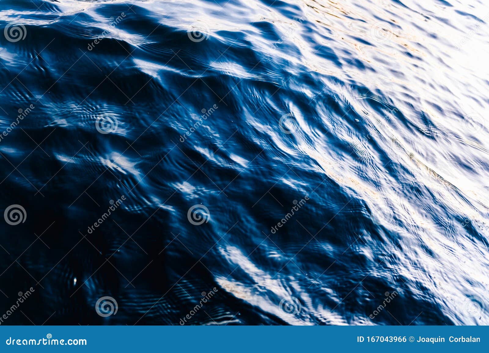 Waves on the Surface of the Sea Water at Dusk with Compact, Solid and ...