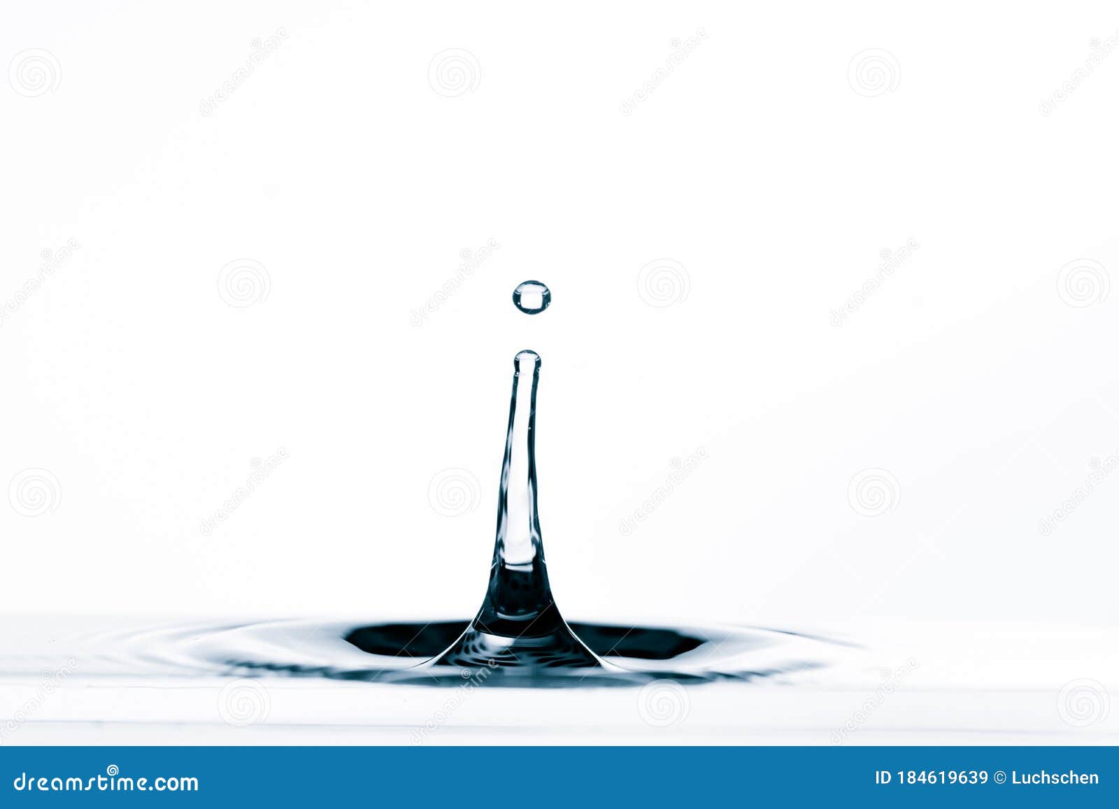 Waves on the Surface of the Water from a Collision. Drop of Water Drop ...