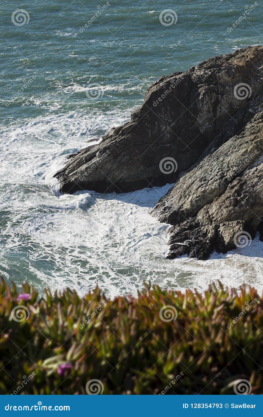 Devil`s Slide Cliffs in Pacifica, California Stock Image - Image of ...