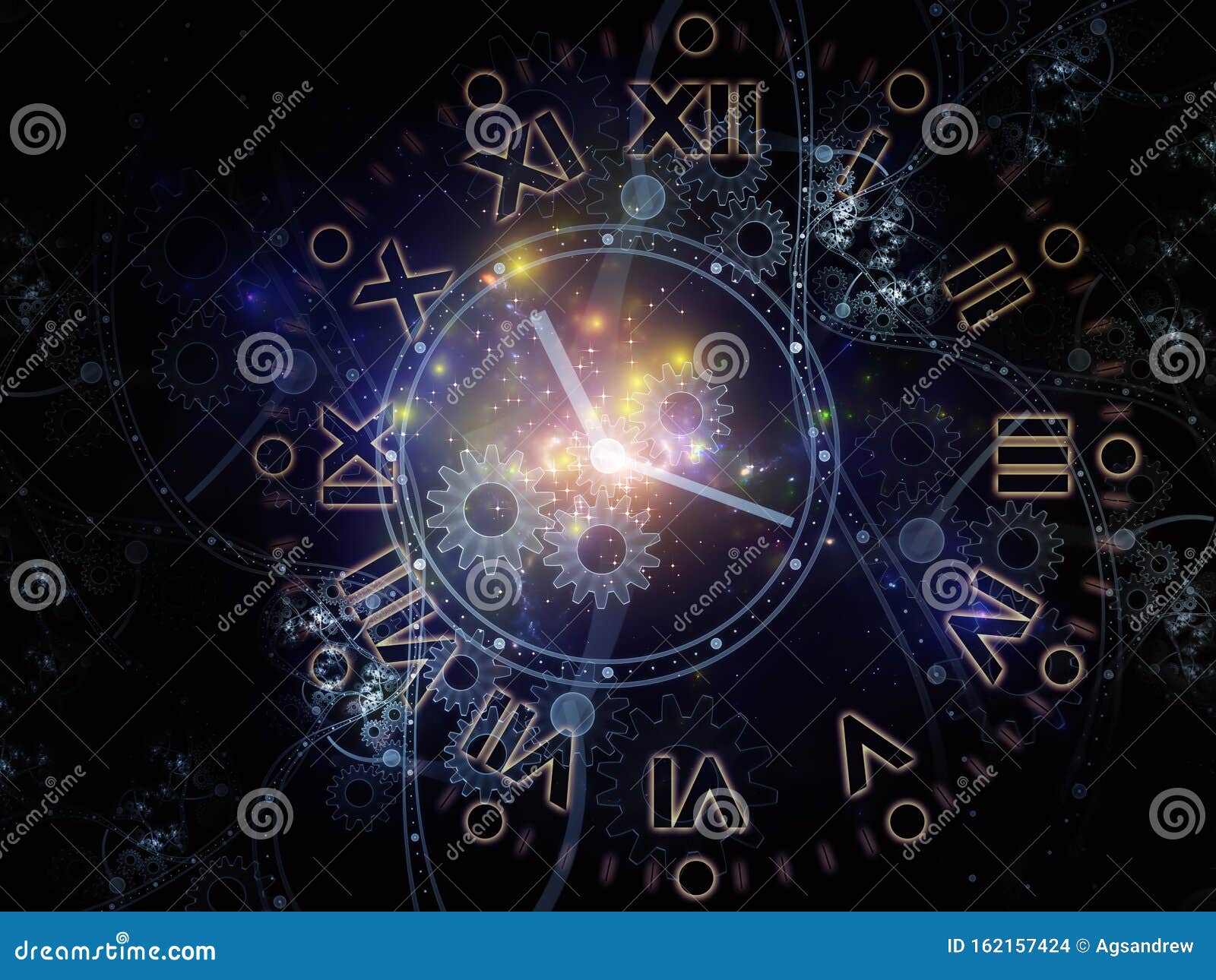 Waves of Temporal Realm stock illustration. Illustration of light ...