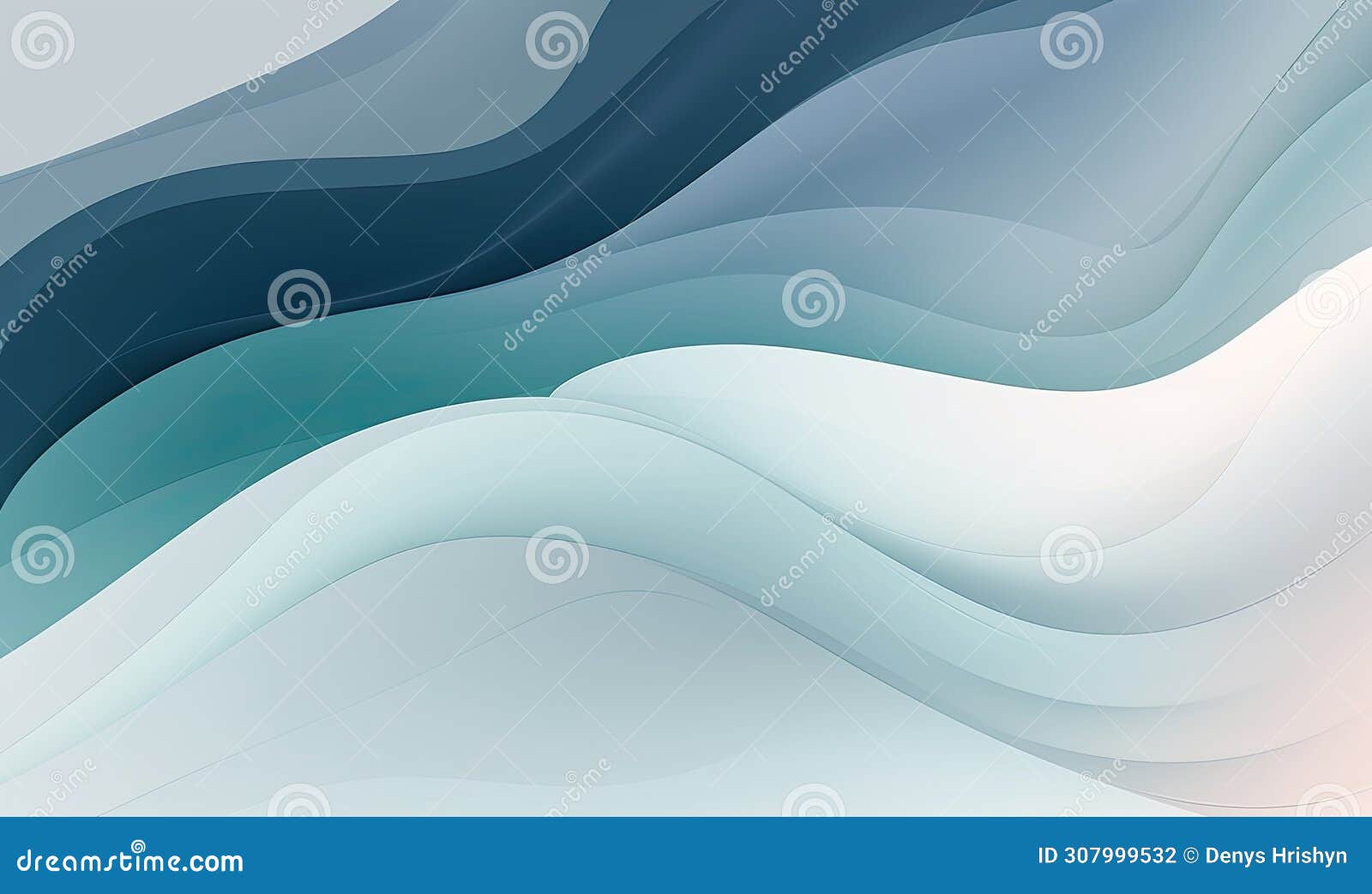 Waves of Tranquil Serenity on a Blue and White Abstract Canvas Stock ...