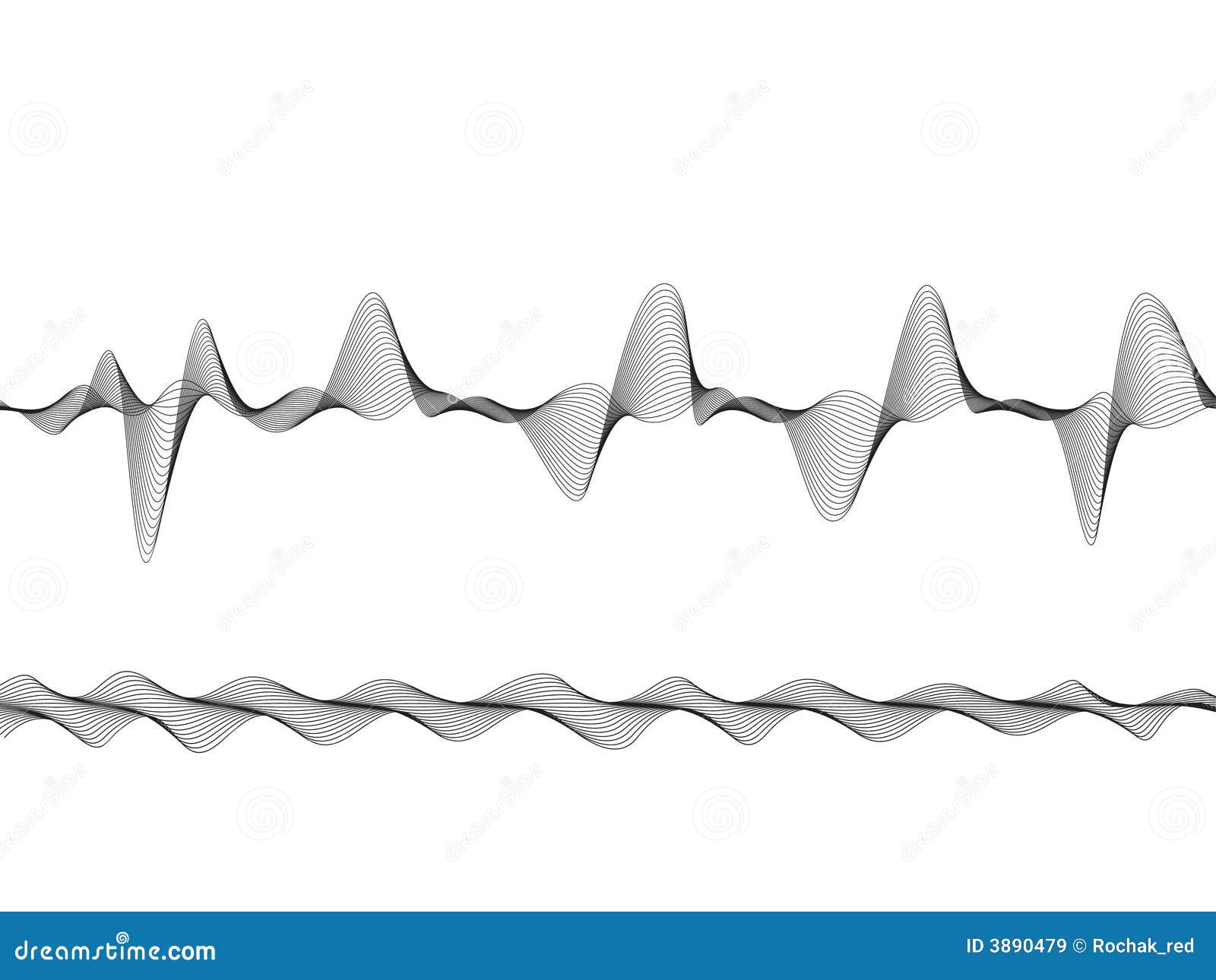 Waves vector stock vector. Illustration of waves, lifeline - 3890479