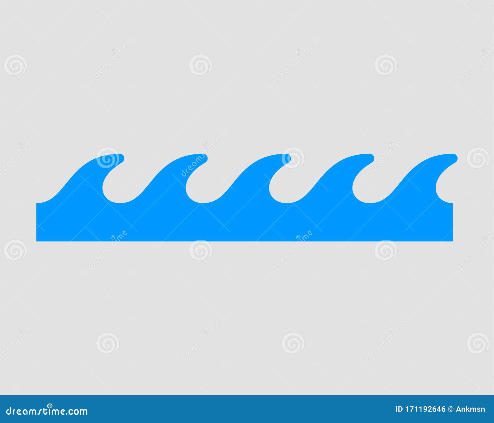 Waves Vector Design. Water Wave Icon Stock Vector - Illustration of ...