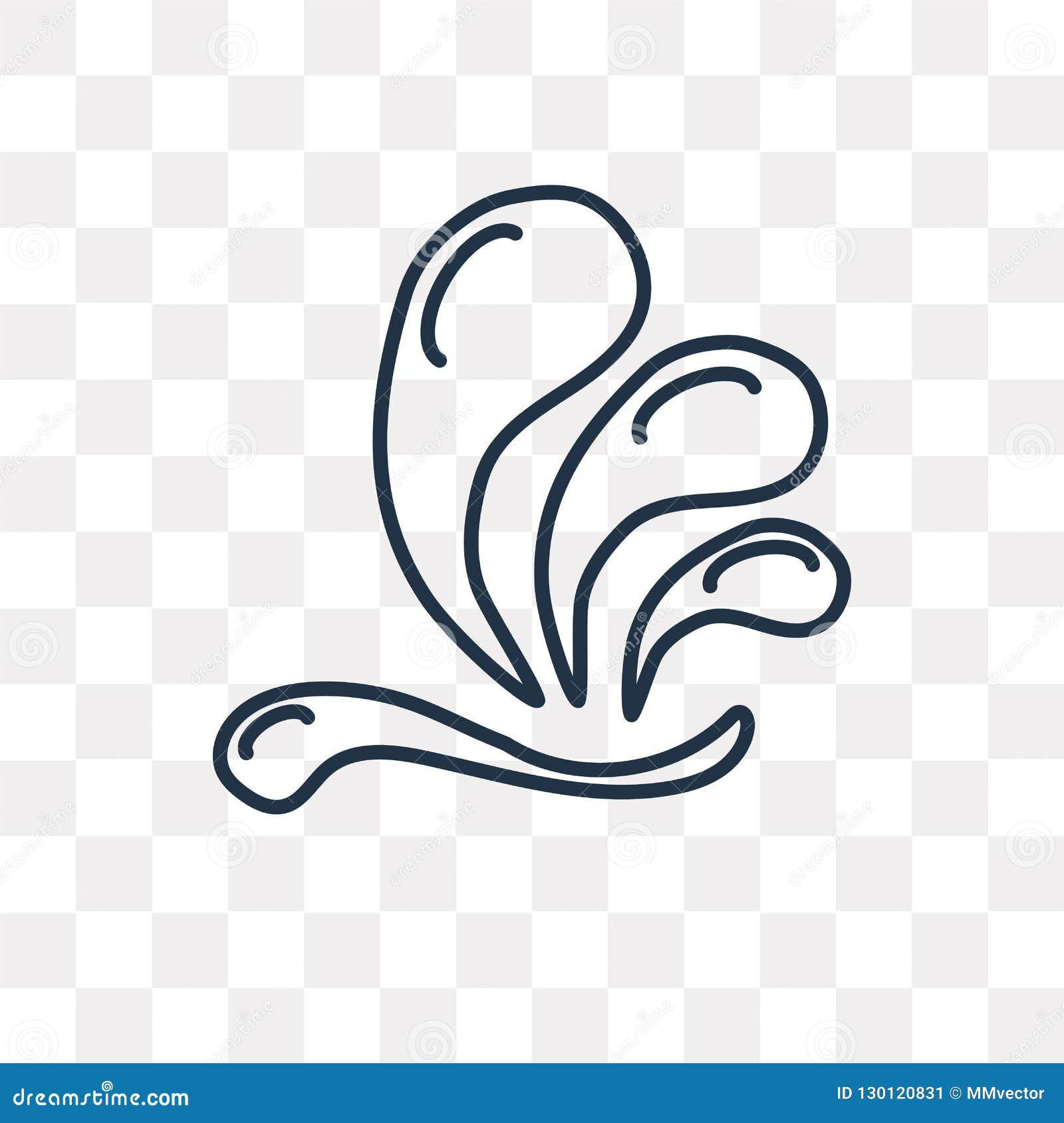 Waves Vector Icon Isolated on Transparent Background, Linear Waves ...