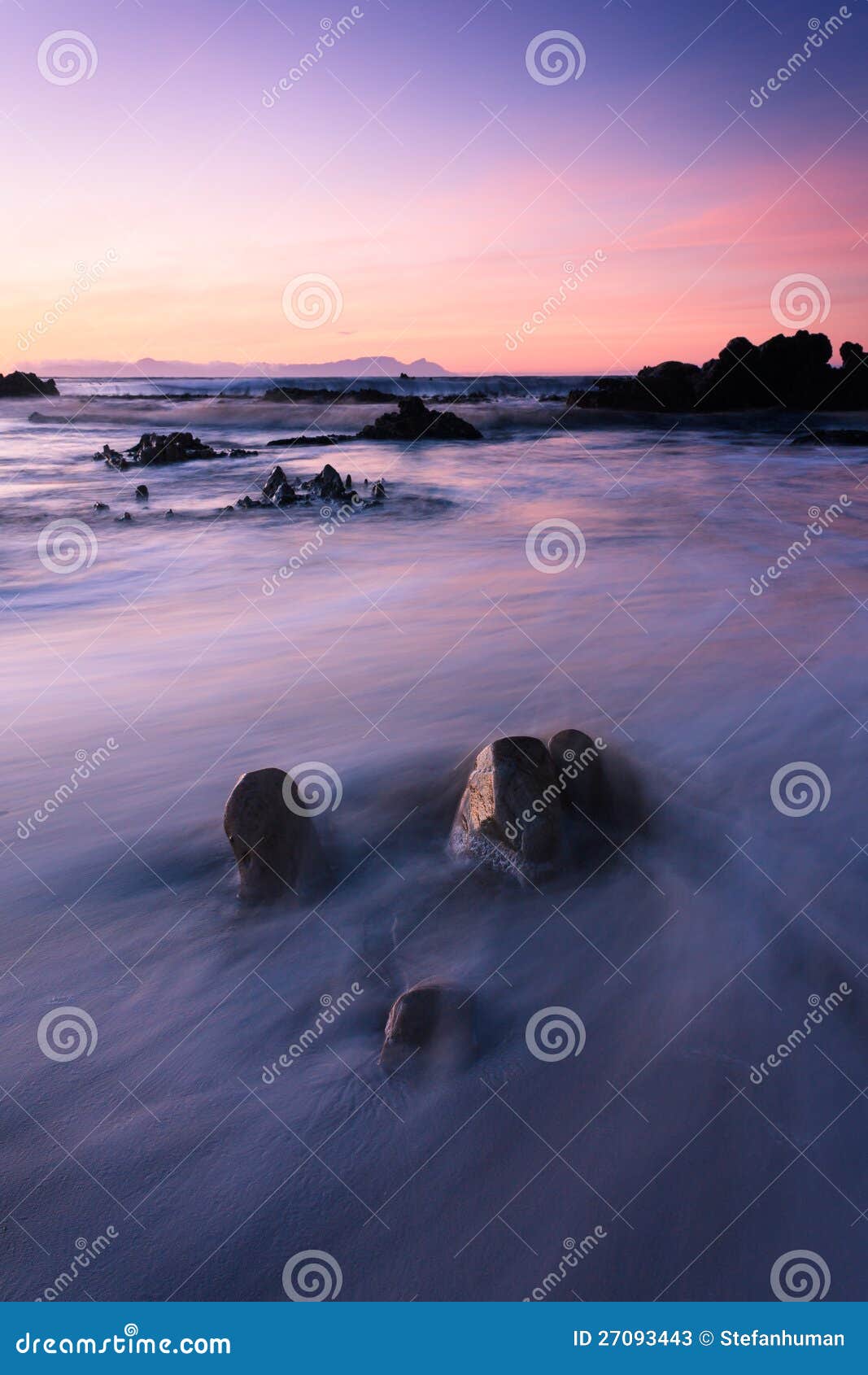 Waves wash over rock stock image. Image of exposure, soft - 27093443
