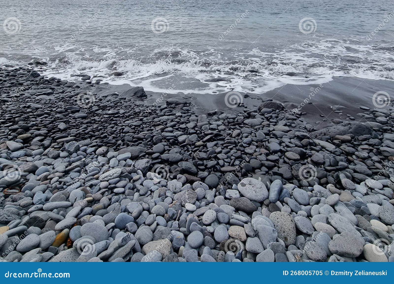 The Waves Wash the Rocks. Volcanic Coast. the Background of the Coast ...
