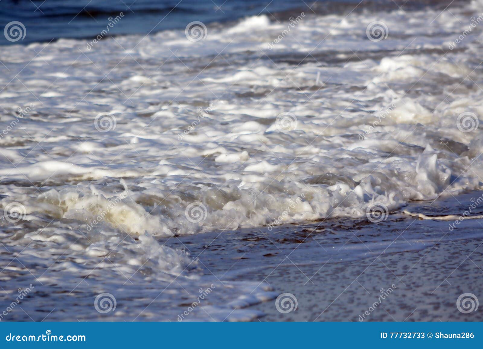 Waves Washing Up Onto the Shore Stock Image - Image of dramatically ...