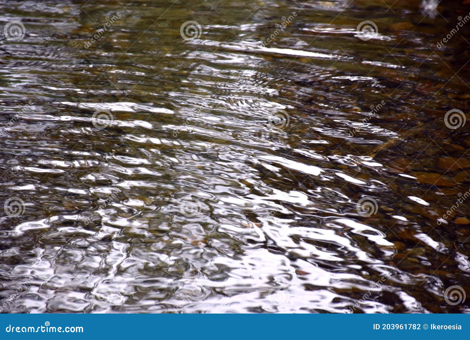 Water Ripples in River with Light Reflection. Stock Photo - Image of ...
