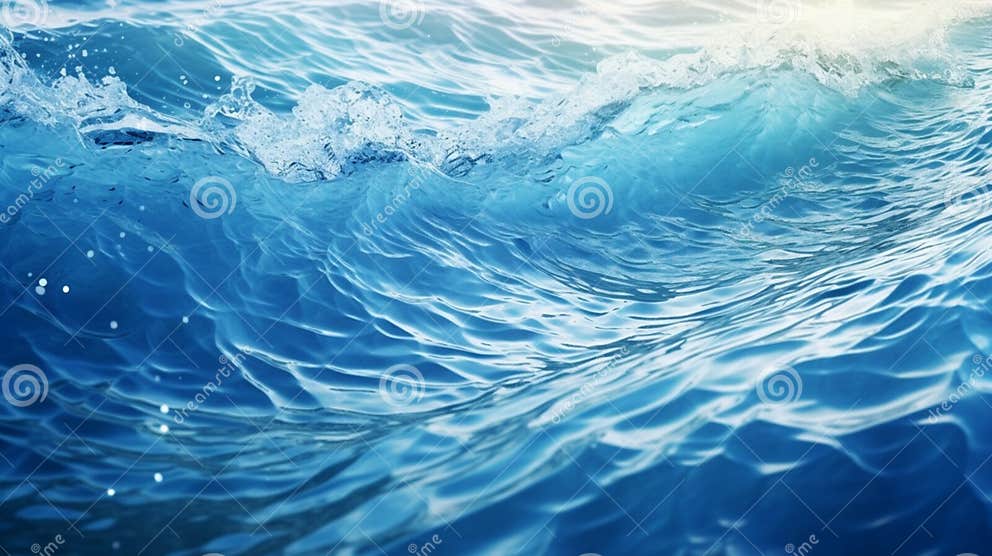 Waves with a Water Droplet Effect Stock Illustration - Illustration of ...