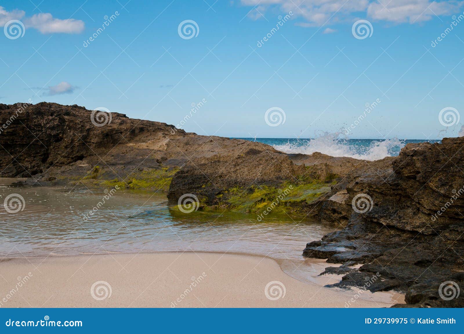Water and Rocks at the Beach Stock Image - Image of holiday, colorful ...