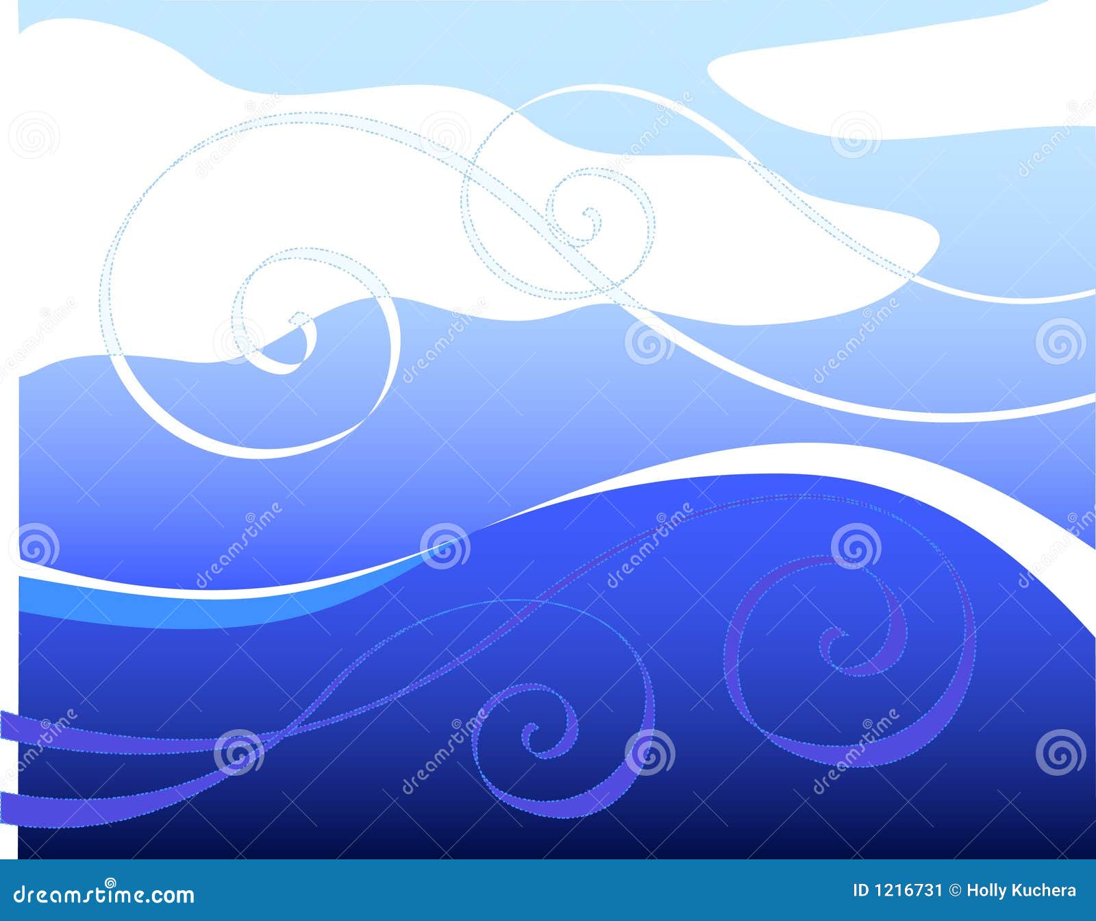 Waves and Wind stock vector. Illustration of background - 1216731