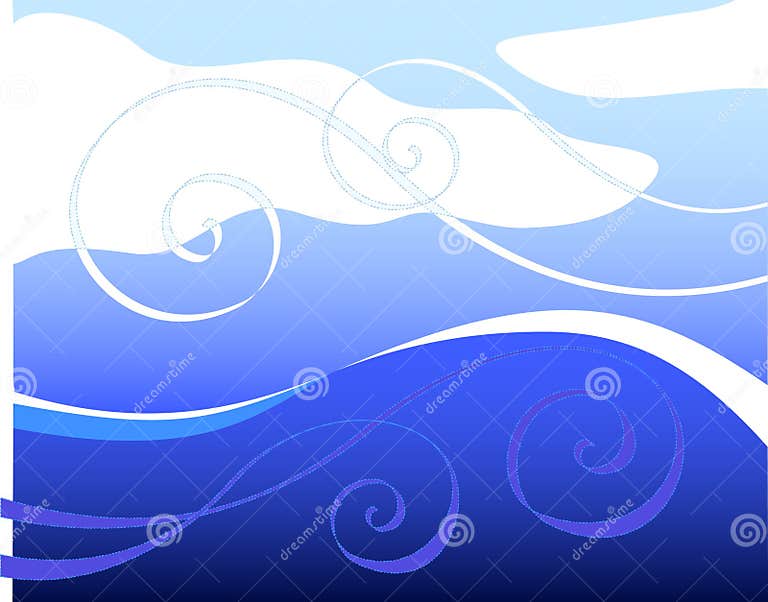Waves and Wind stock vector. Illustration of background - 1216731