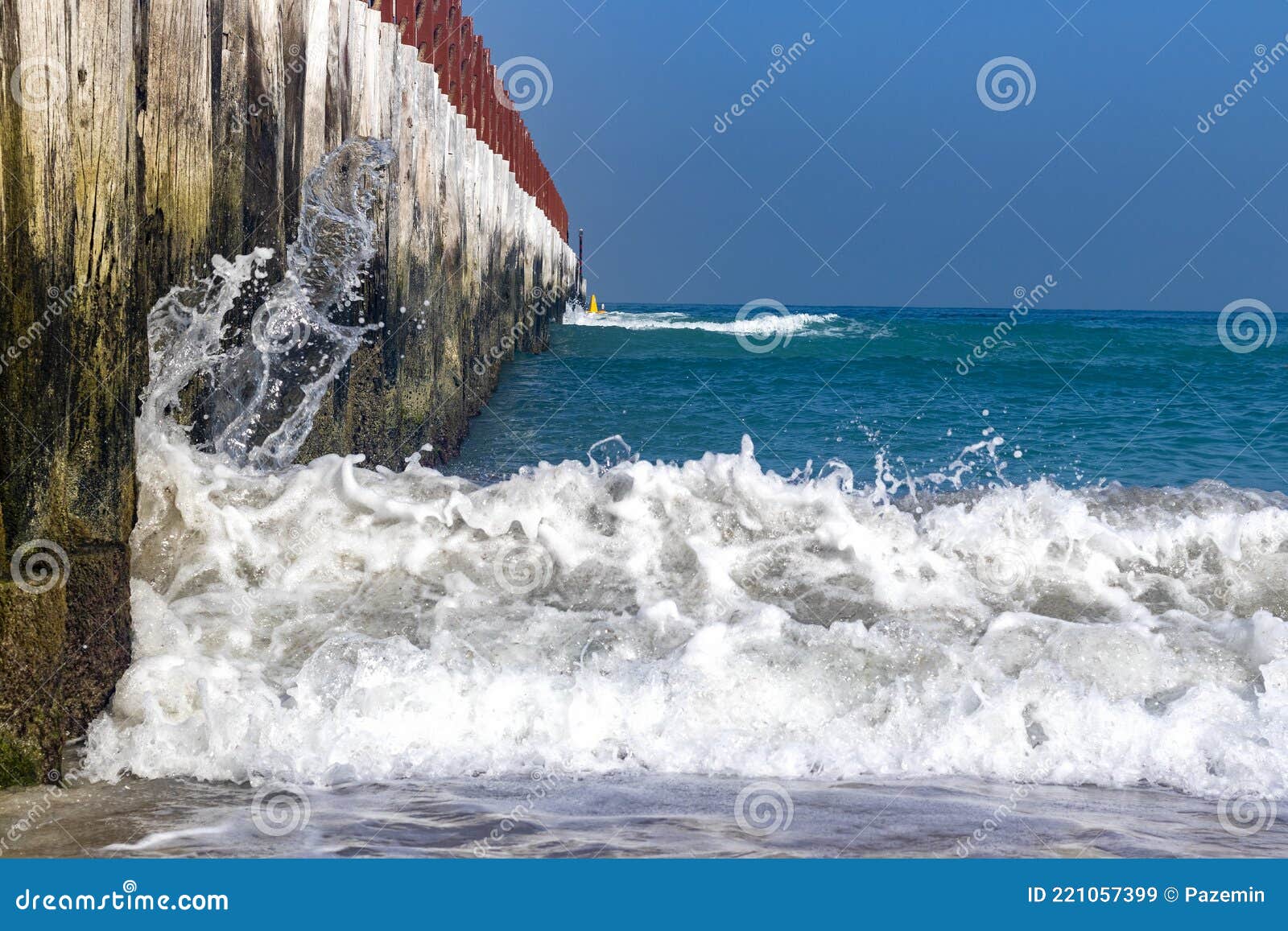 Waves on Windy Day at the Beach. Nature Stock Image - Image of sand ...