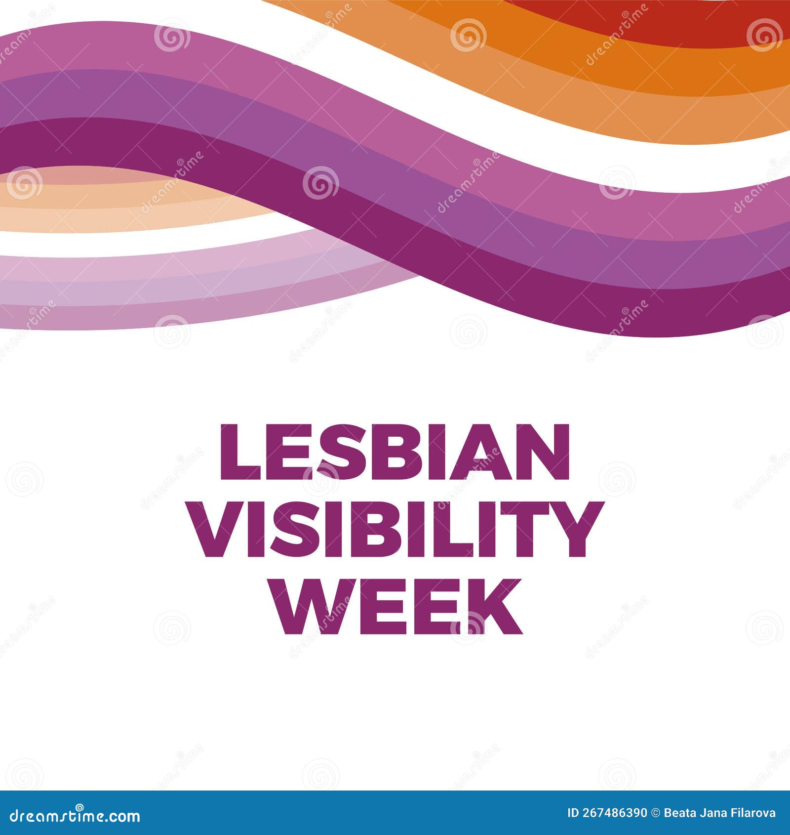 Lesbian Visibility Week Vector Stock Vector - Illustration of ...