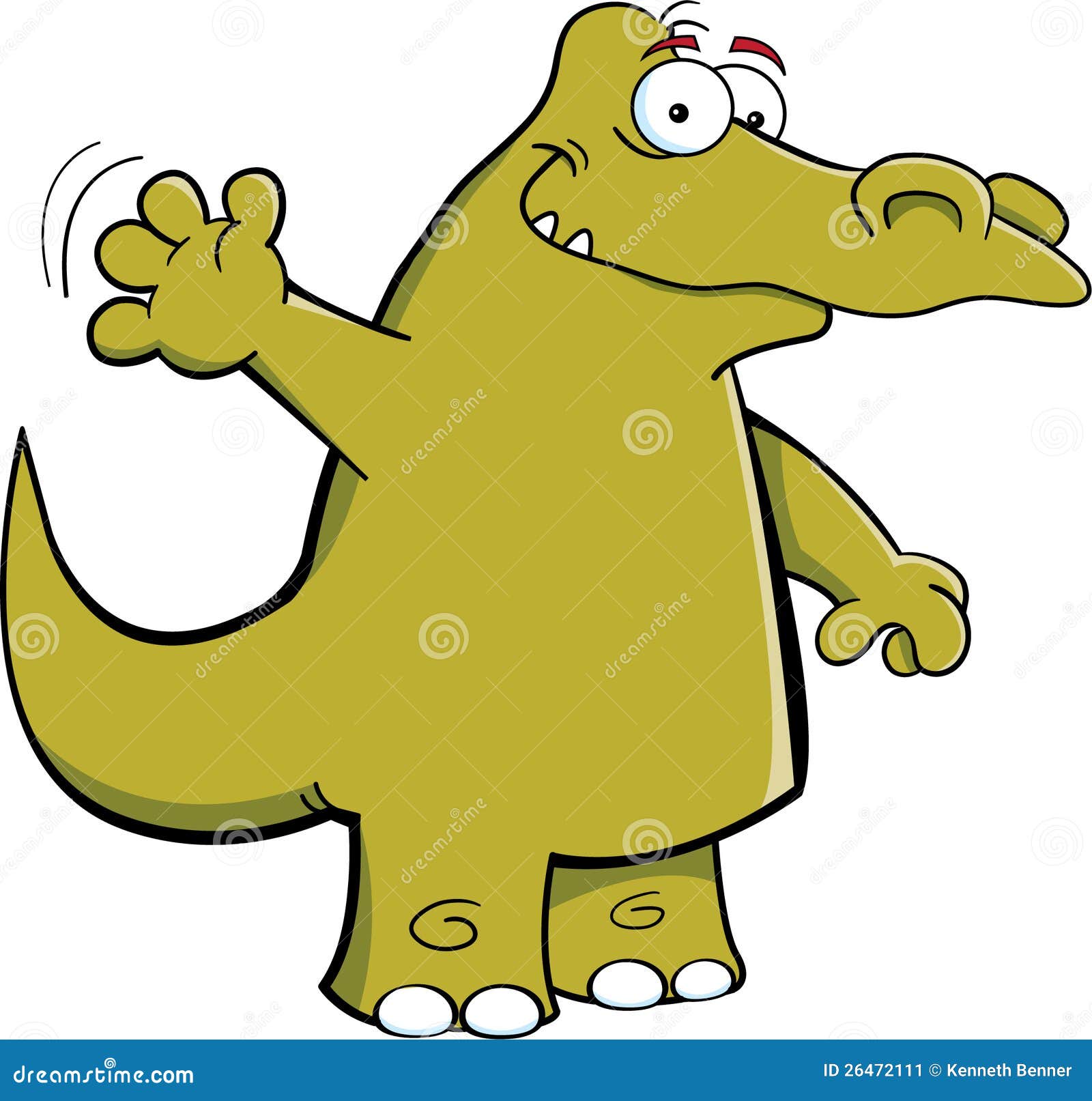 Waving alligator stock vector. Illustration of reptile - 26472111