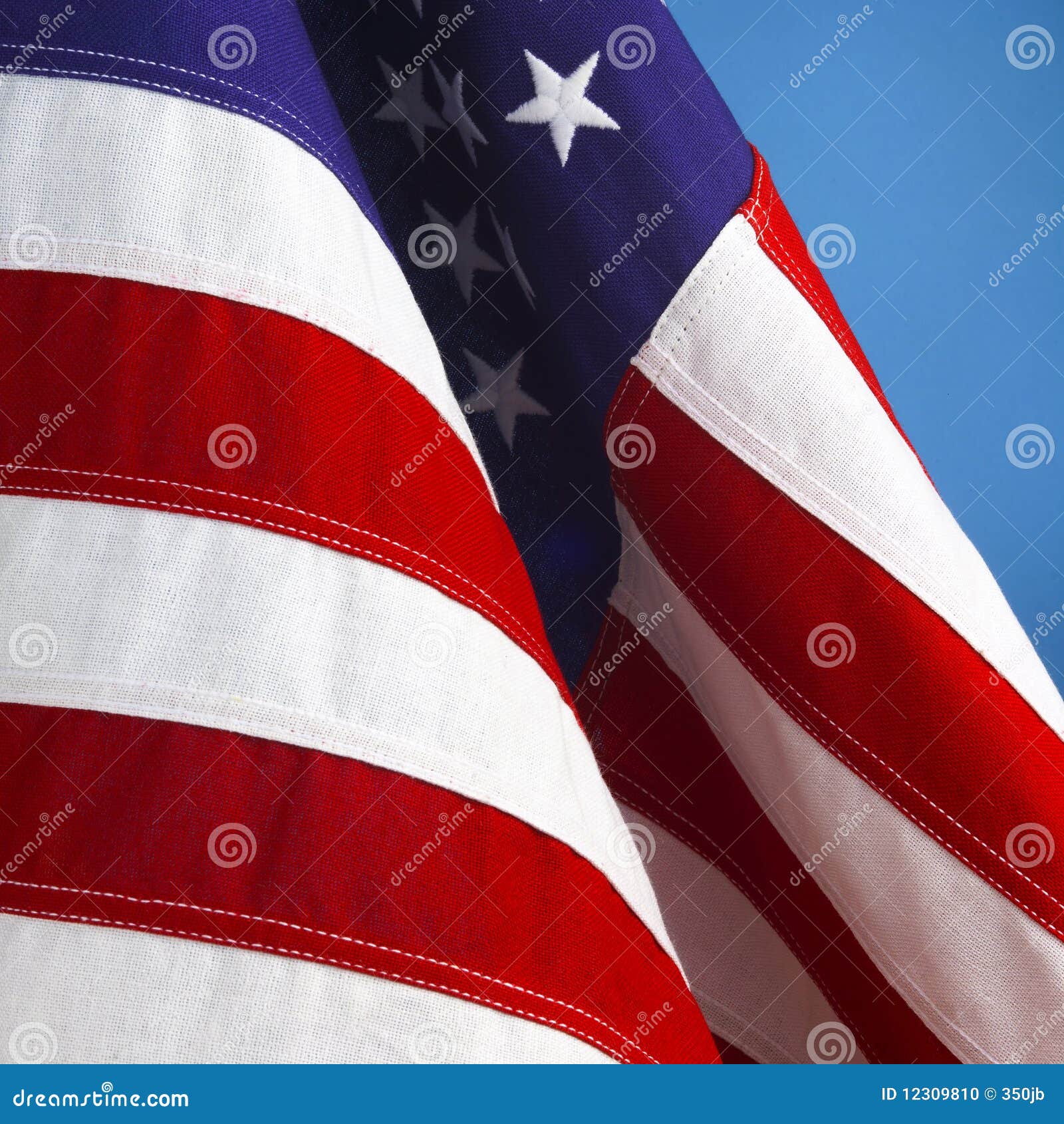 Waving American flag stock photo. Image of waving, stripes - 12309810
