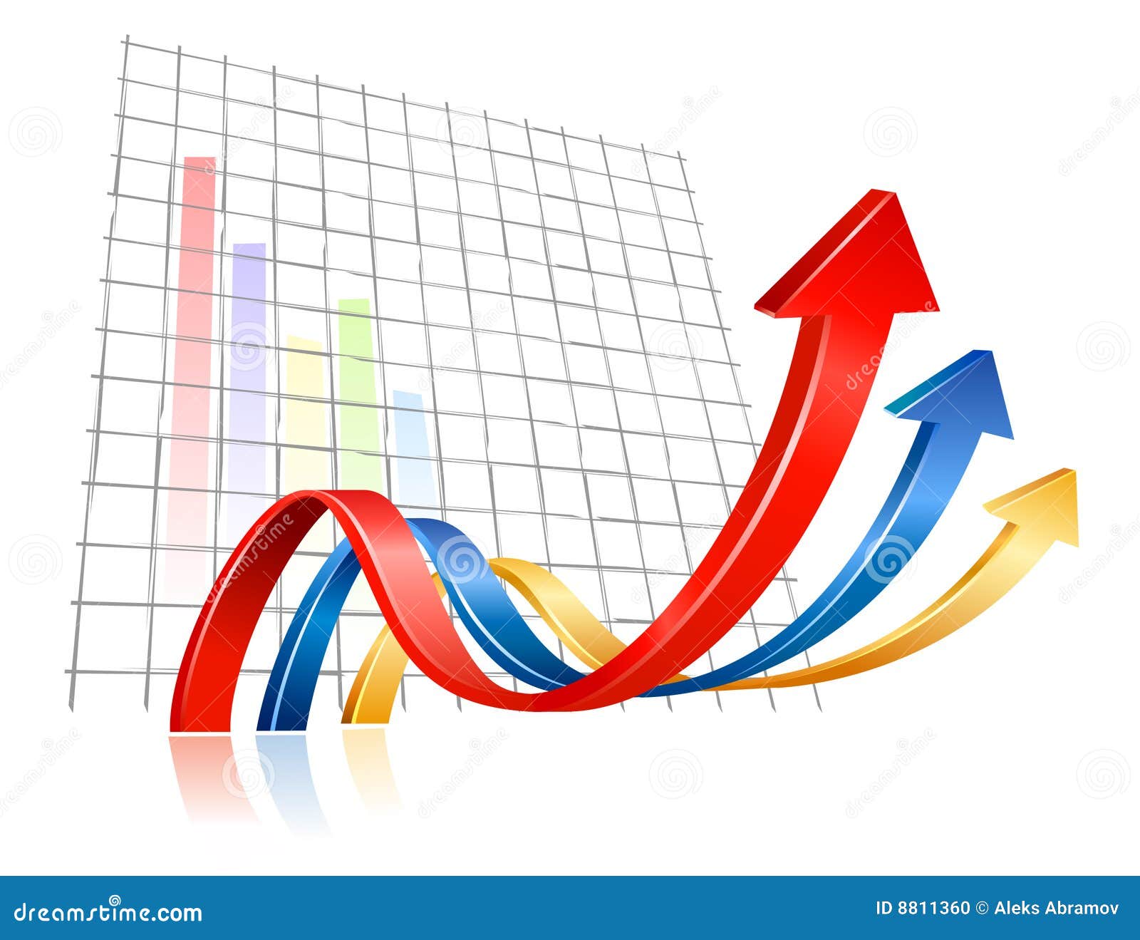 Waving arrows 3D stock vector. Illustration of glossy - 8811360