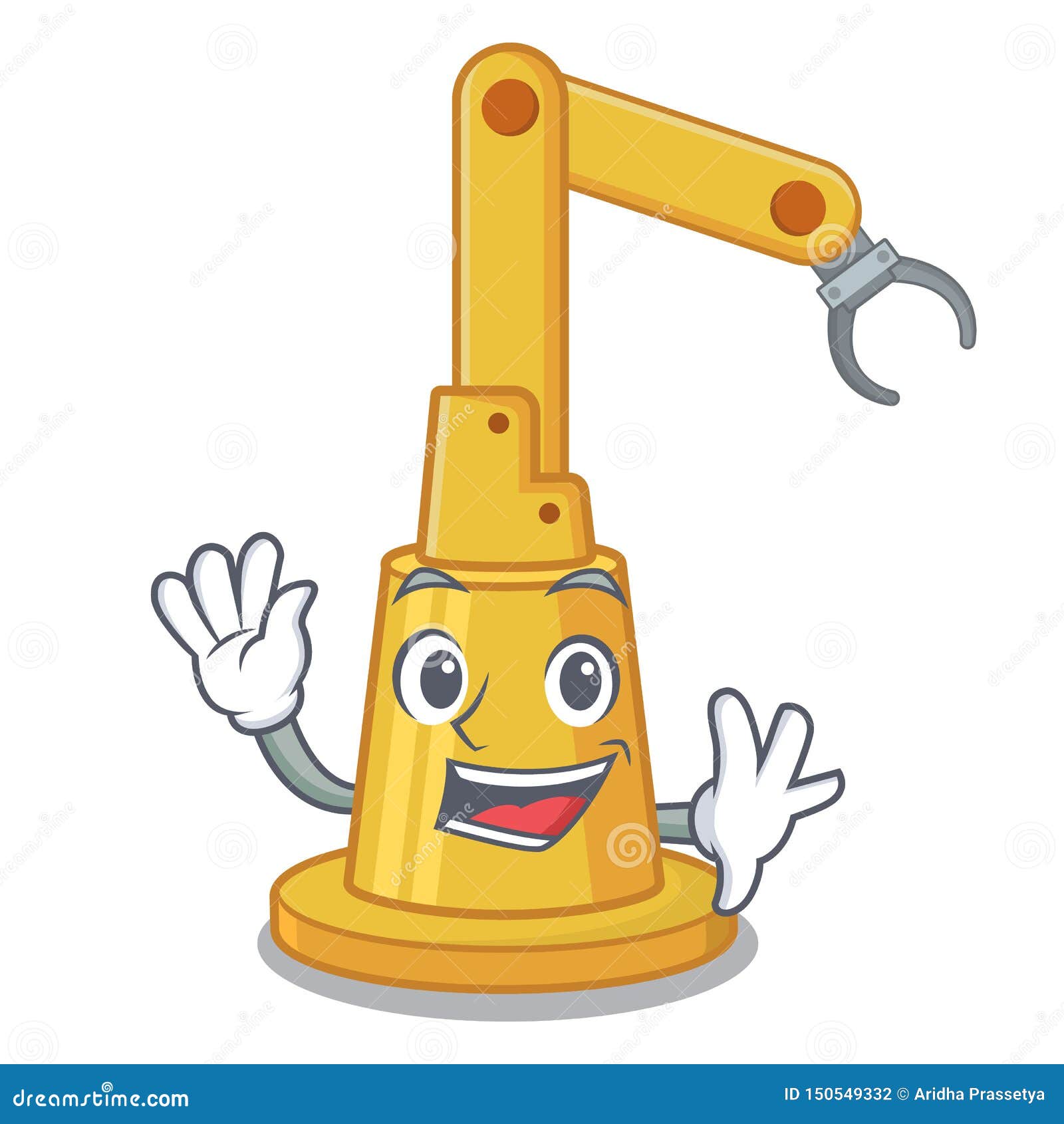 Waving Assembly Automation Machine the Cartoon Shape Stock Vector ...