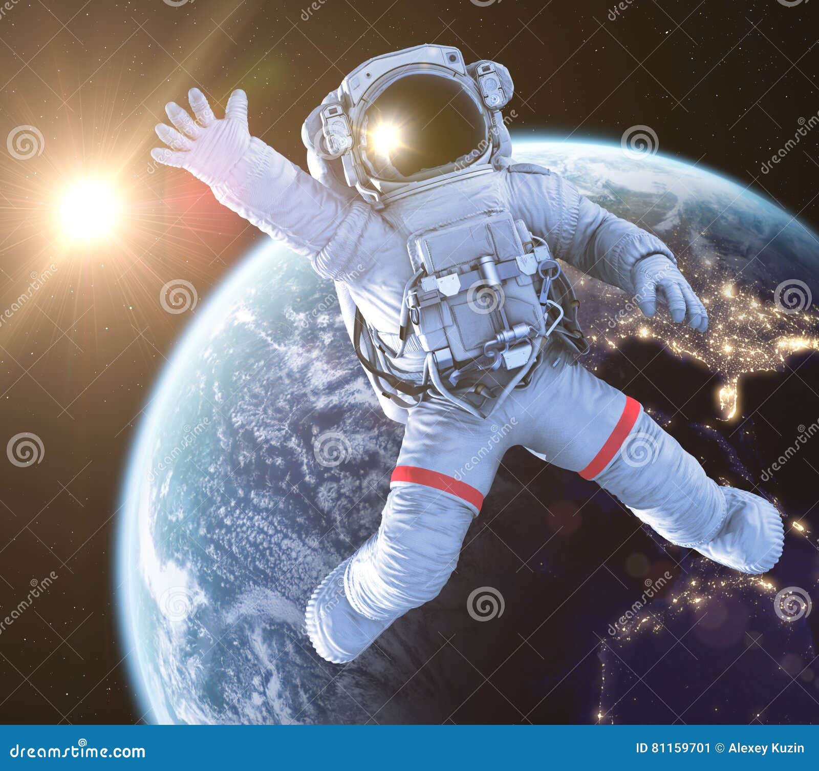 Floating Astronaut Waving
