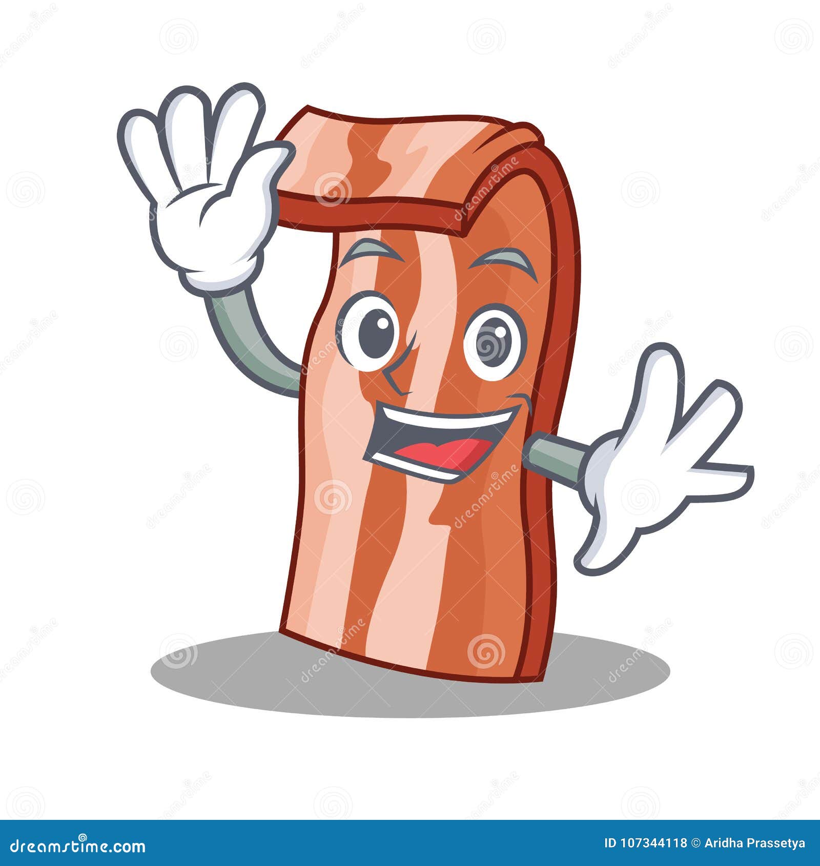 Bacon Character Set 03 Cartoon Vector | CartoonDealer.com #342686479