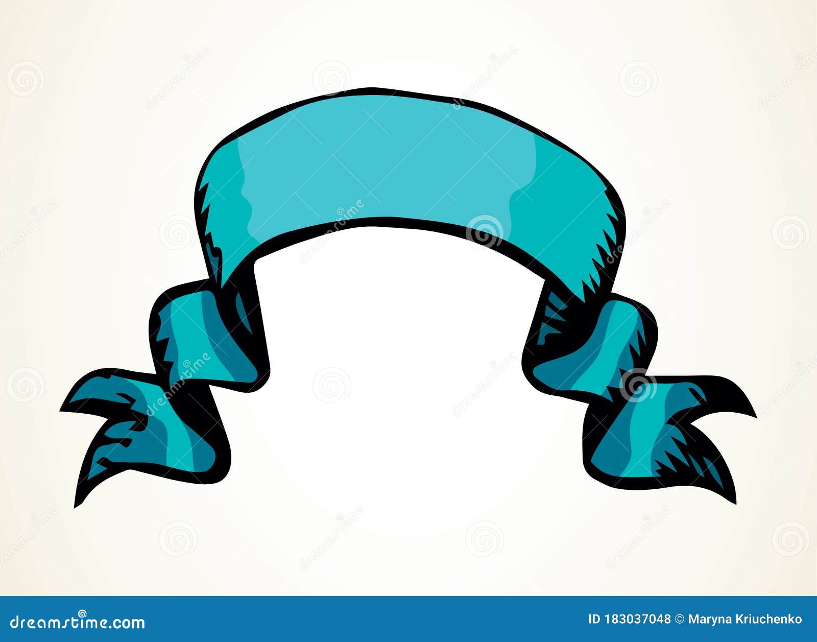 Waving Banner for the Inscription. Vector Drawing Stock Vector ...