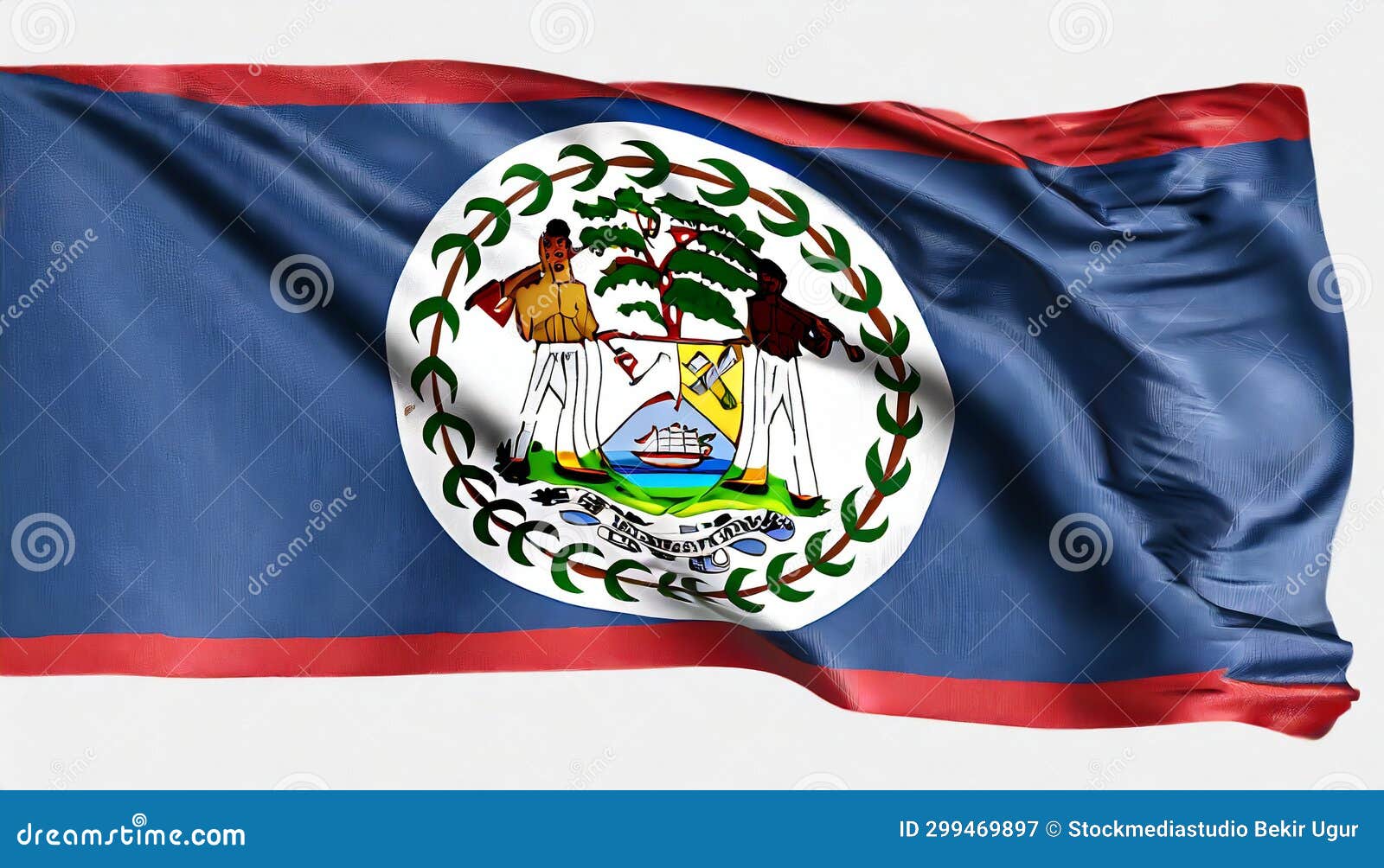 Flag of Belize stock illustration. Illustration of stripe - 299469897