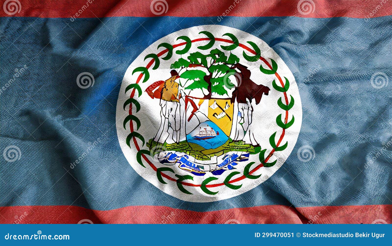 Flag of Belize stock illustration. Illustration of flag - 299470051