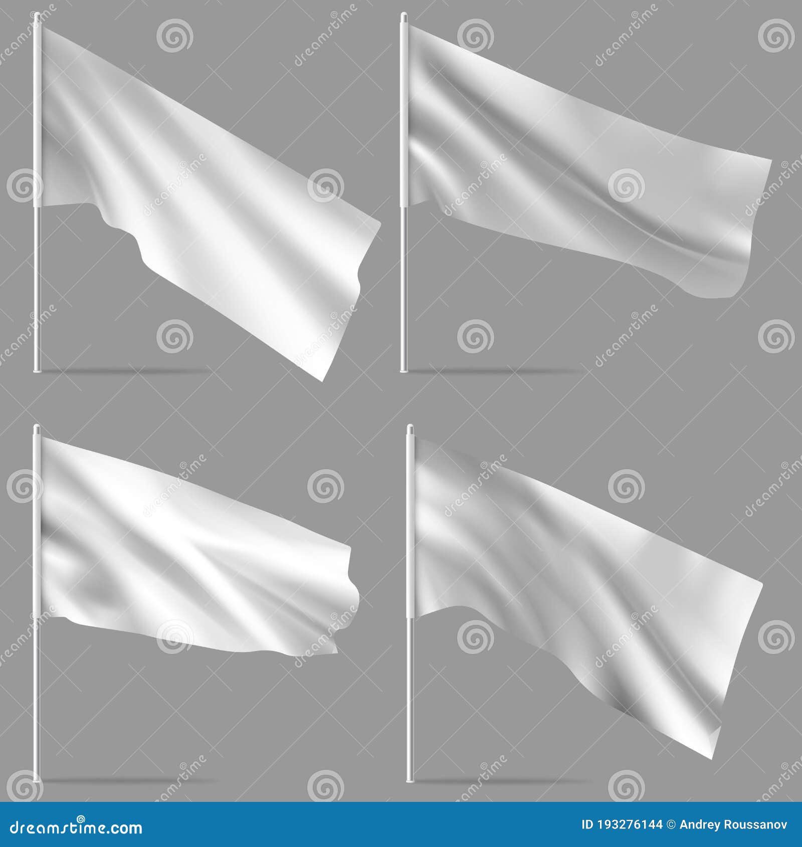 Waving Blank Flag on Flagpole. Stock Vector - Illustration of icon ...